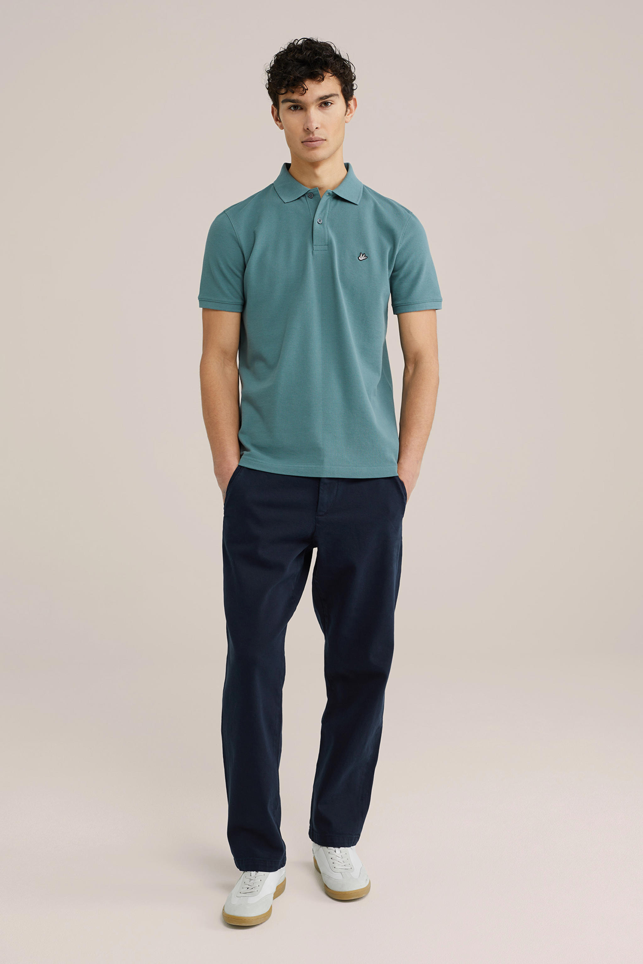 WE Fashion slim fit polo blauw | wehkamp