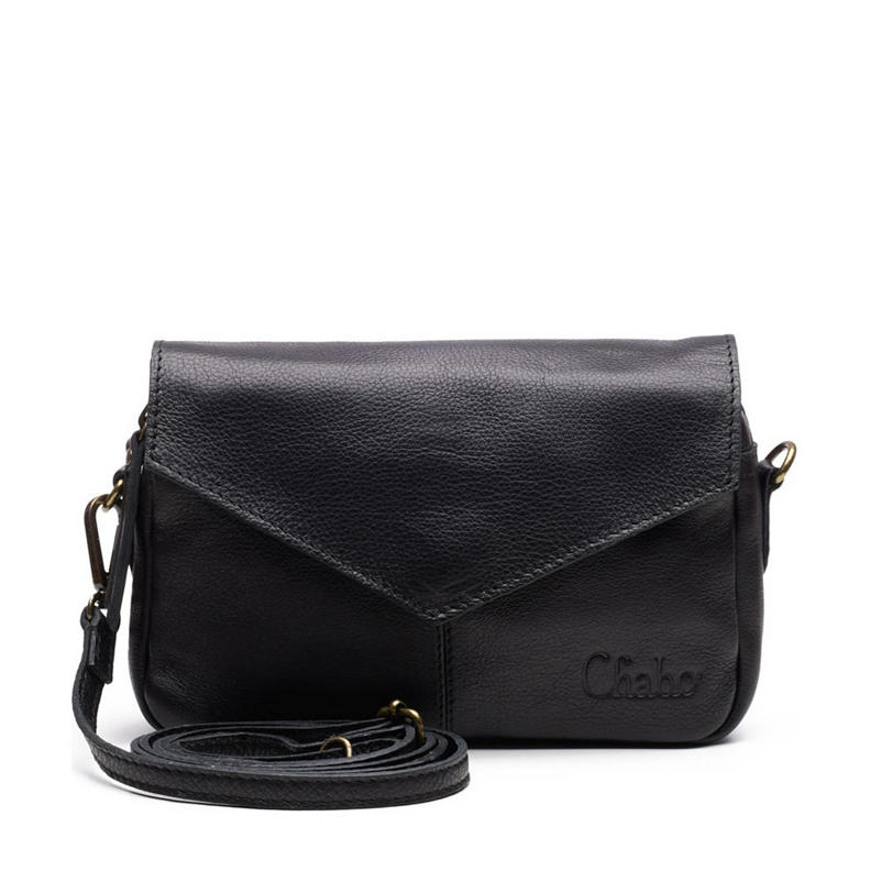 Chabo Bags leren crossbody tas Rio Romy Plain zwart | wehkamp