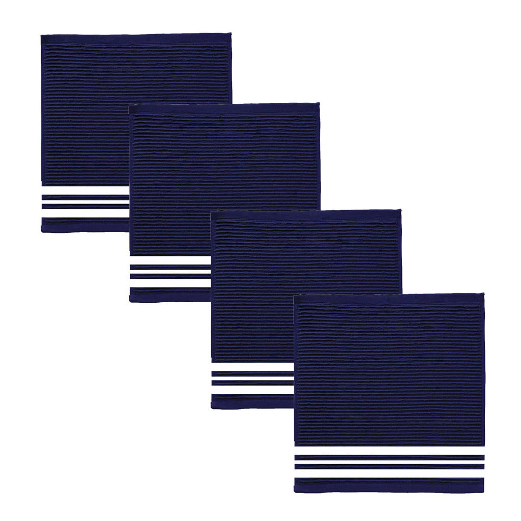DDDDD Provence vaatdoek blauw (set van 4) | wehkamp