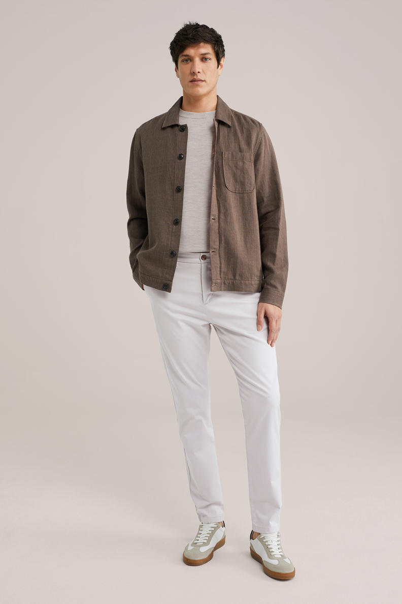 WE Fashion tapered fit chino linen | wehkamp