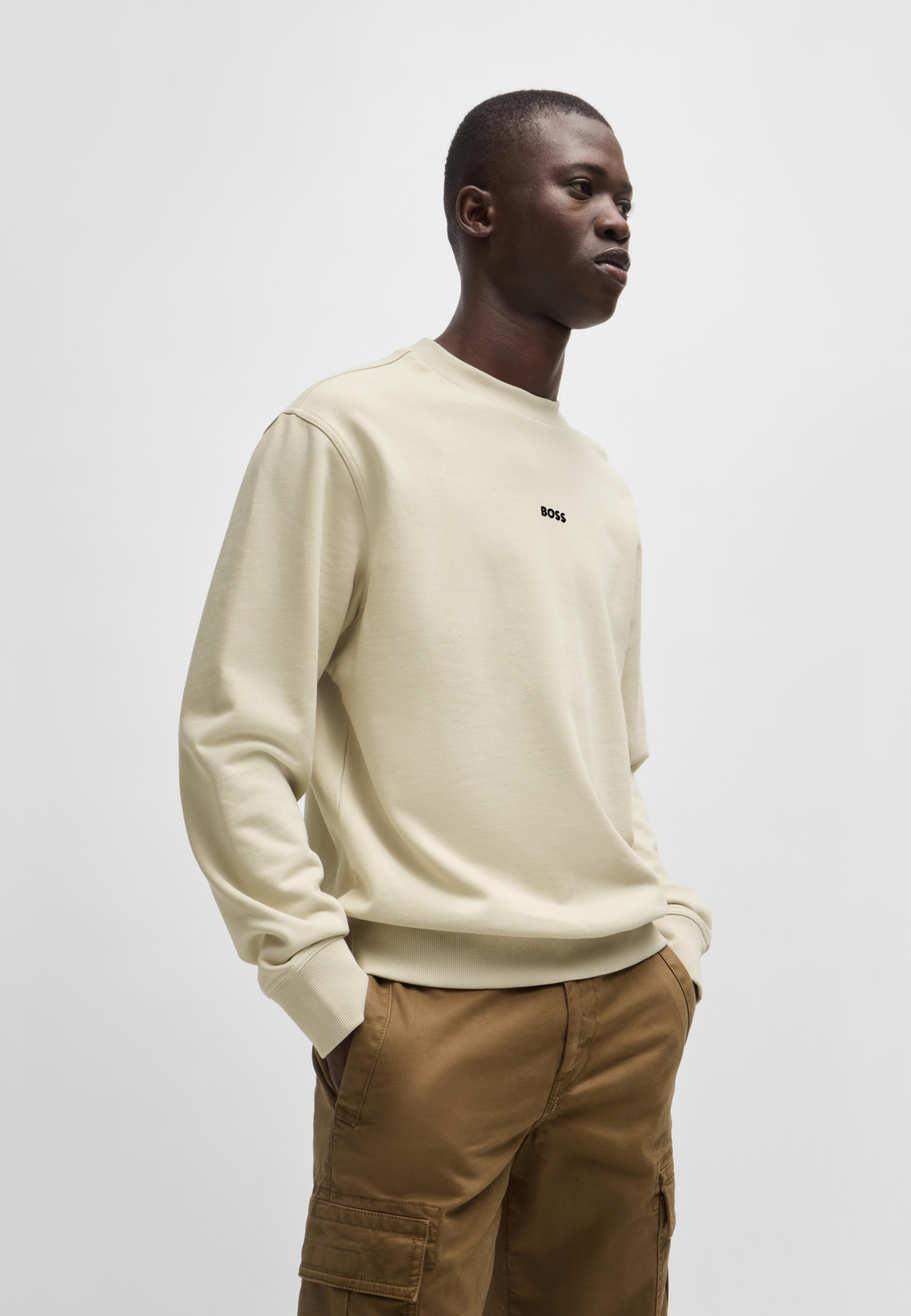 BOSS sweater beige kopen? | Morgen in huis | wehkamp
