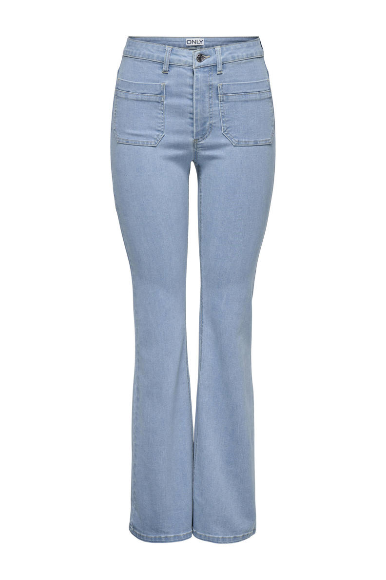 ONLY high waist flared jeans light blue denim | wehkamp