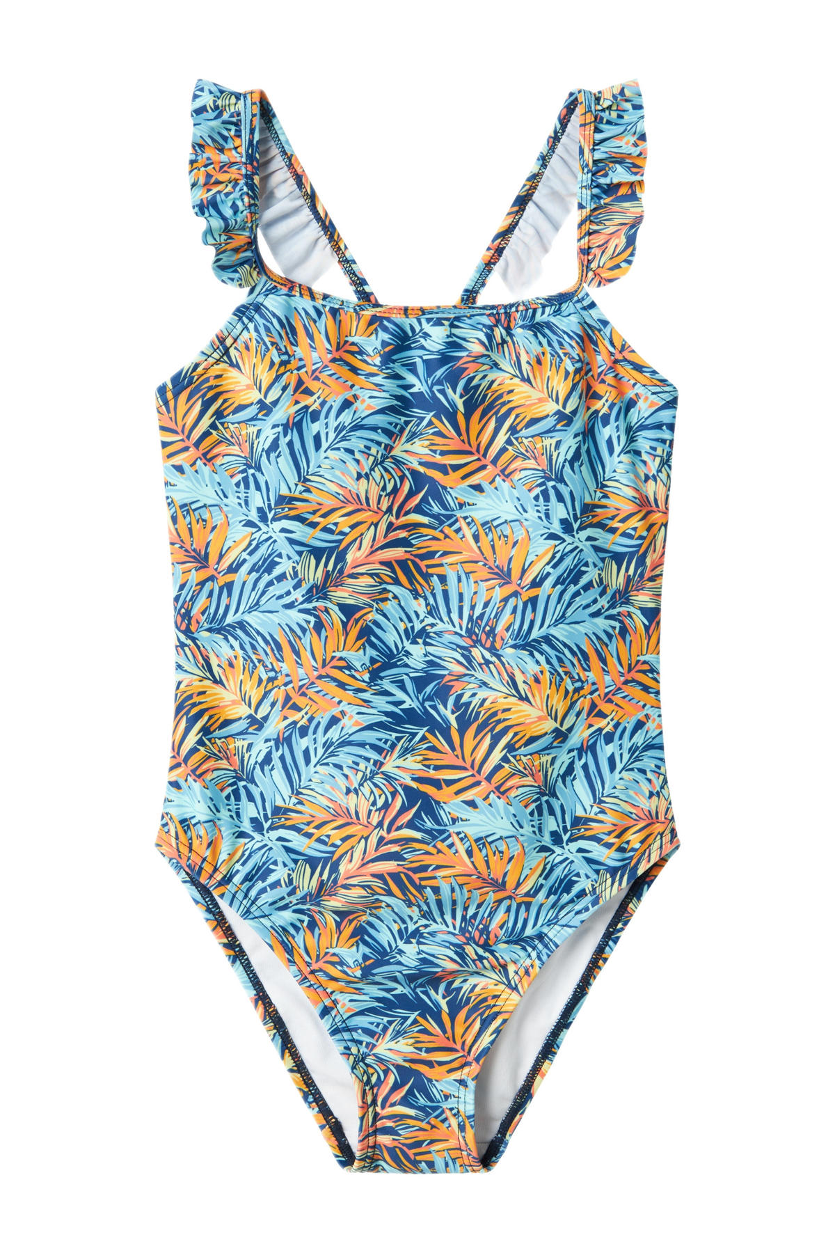 NAME IT KIDS badpak lichtblauw/oranje | wehkamp