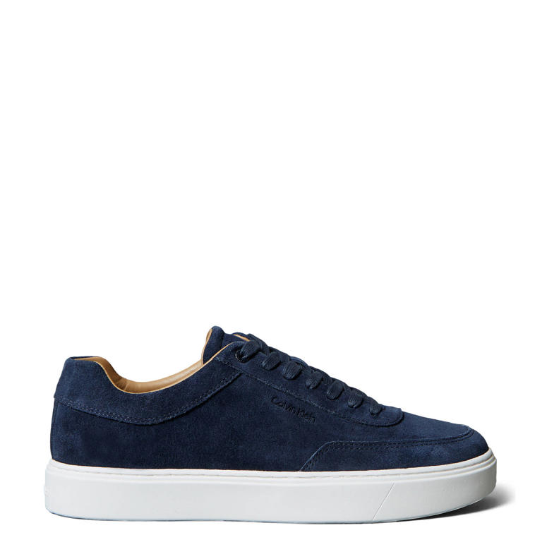 Calvin Klein suède sneakers donkerblauw | wehkamp