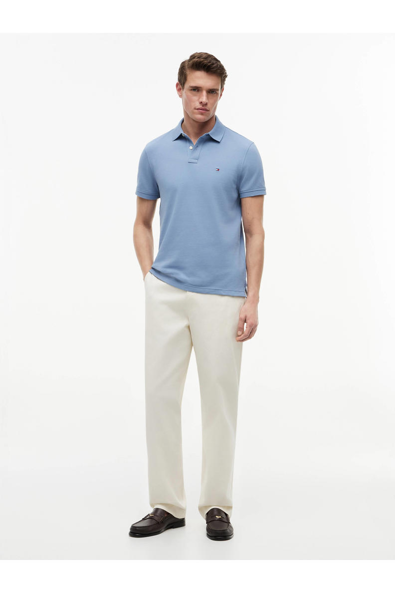 Tommy Hilfiger regular polo Brisk Blue | wehkamp
