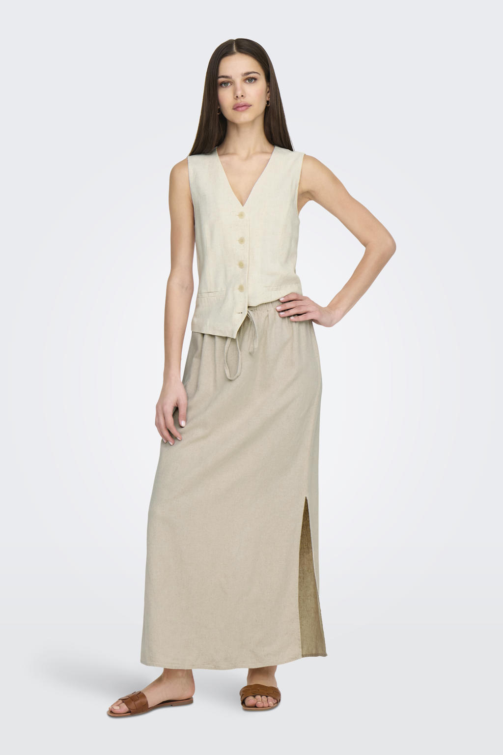 JDY linnen midi rok zand kopen? | Morgen in huis | wehkamp