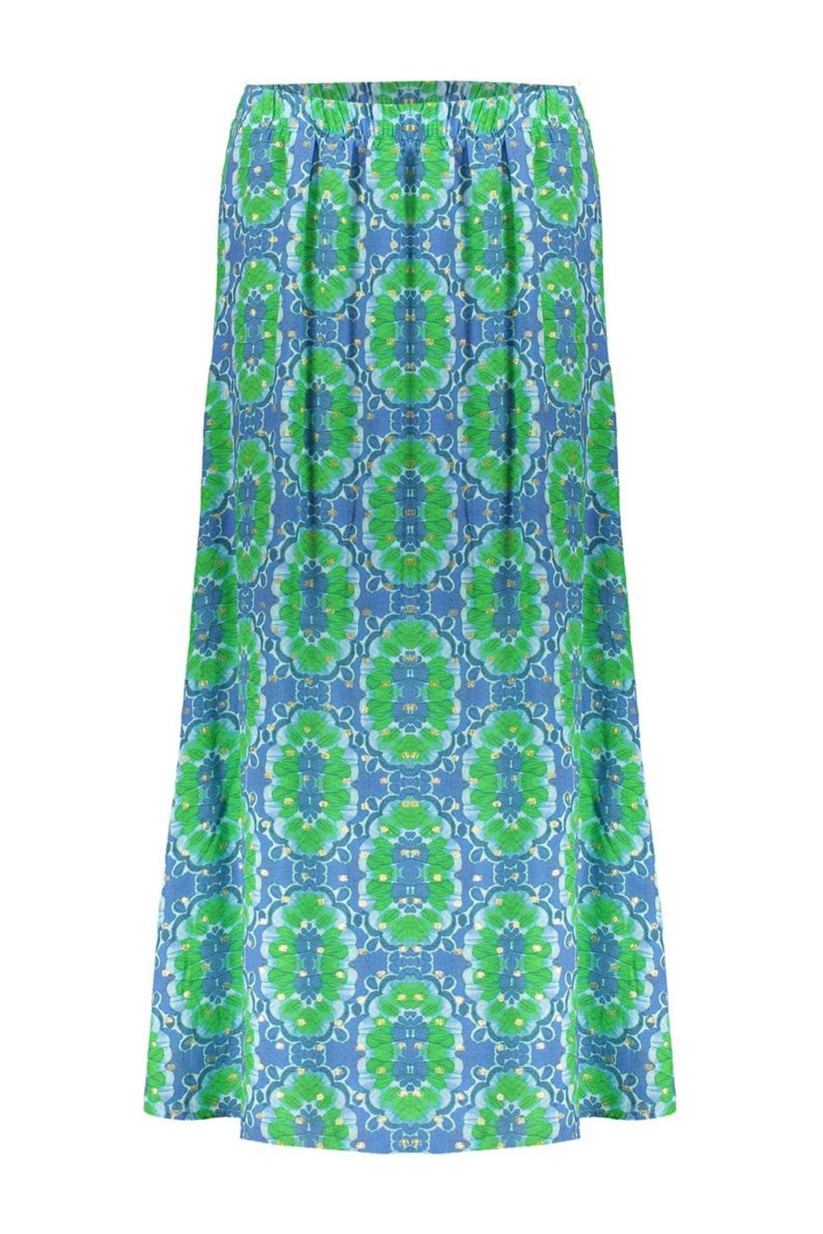 Geisha maxi rok blauw kopen? | Morgen in huis | wehkamp