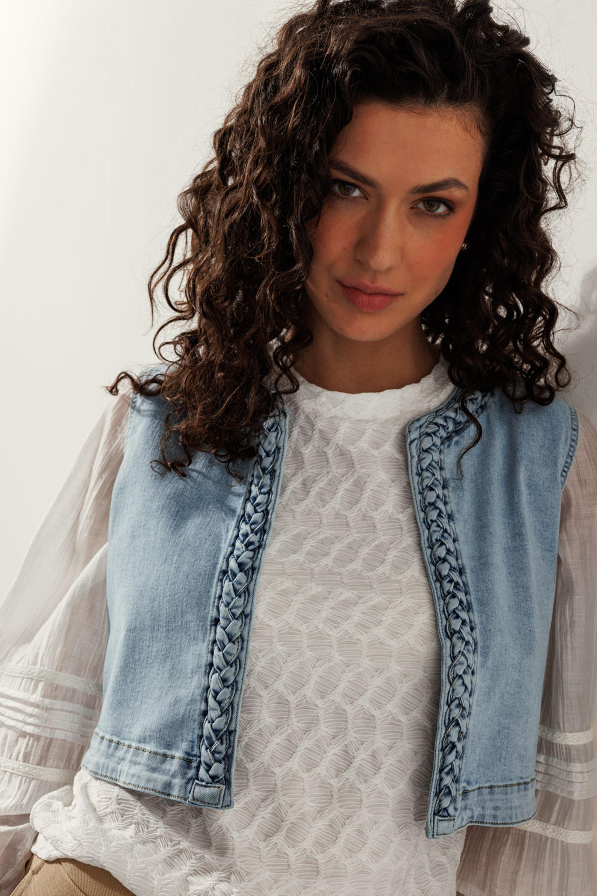 Tramontana gilet medium blue denim | wehkamp