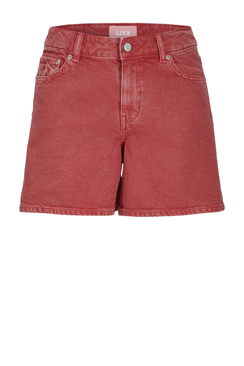 JJXX regular waist denim short rood | wehkamp