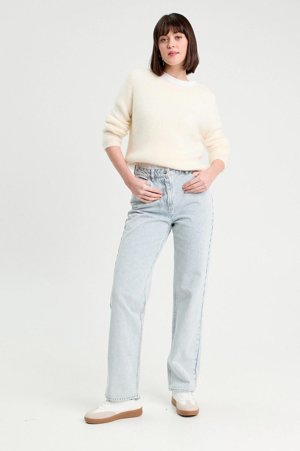 Cache Cache high waist grijsblauw | wehkamp