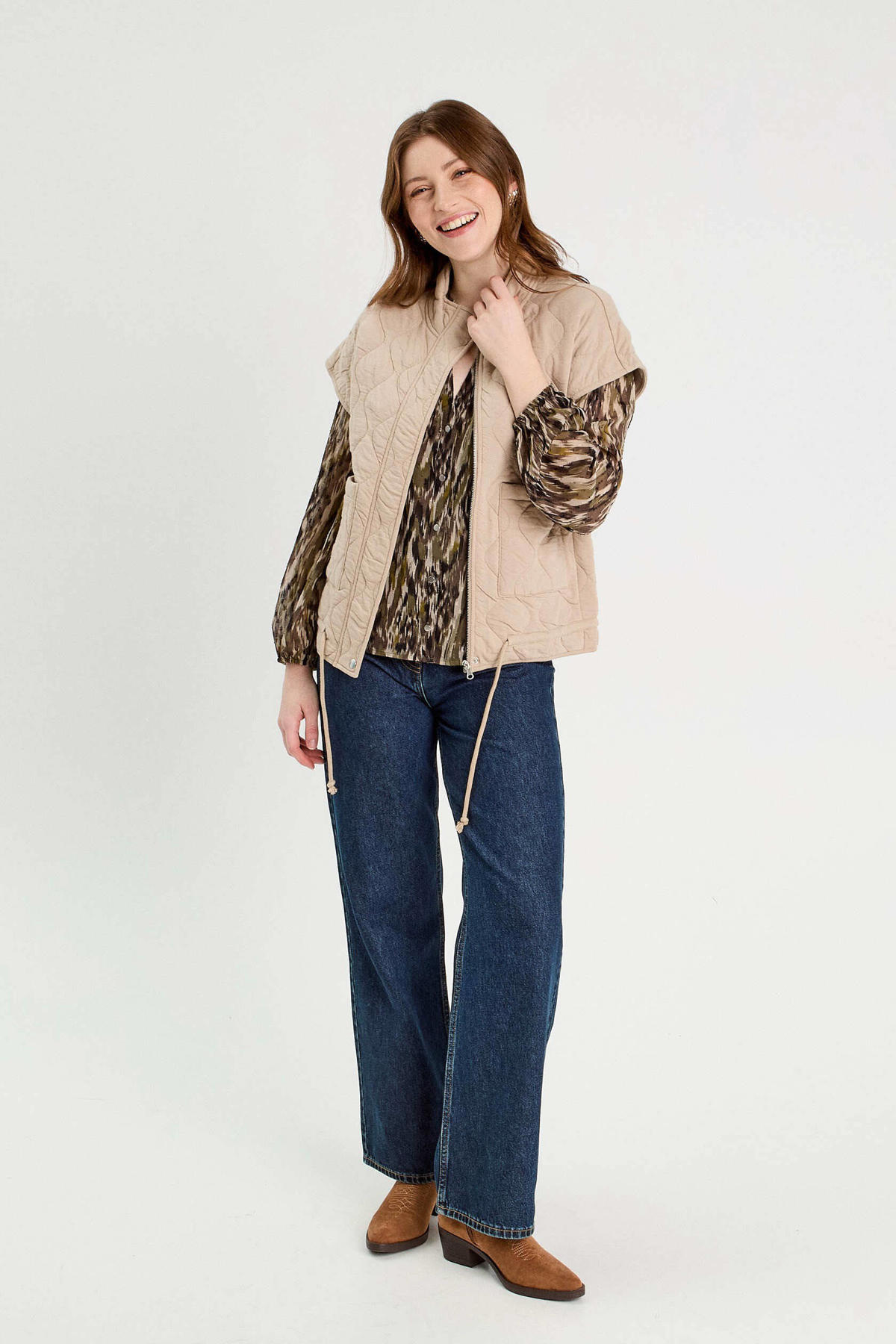 Cache Cache bodywarmer quilted taupe | wehkamp