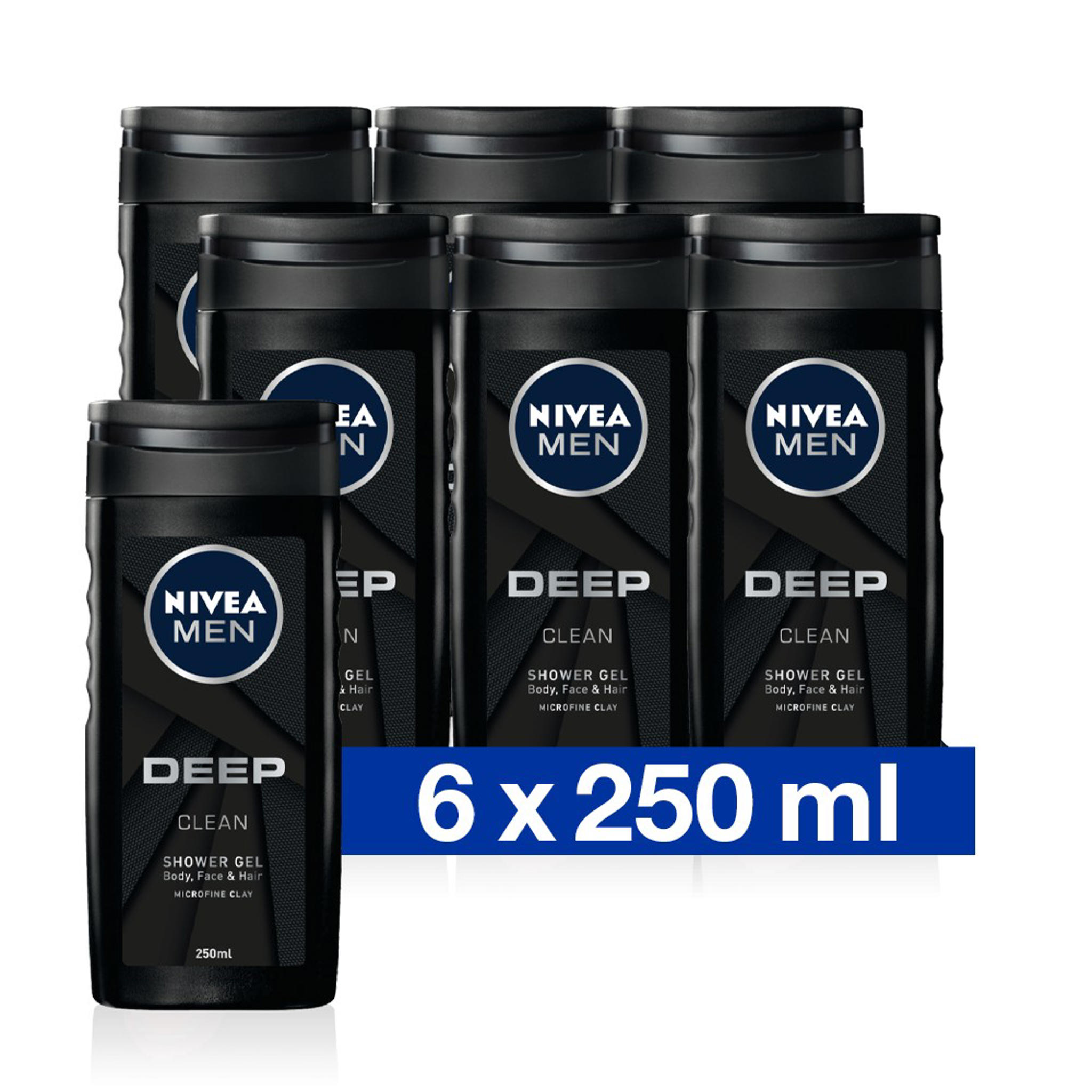 NIVEA Deep Clean Shower Gel 250 ml Multiverpakking | wehkamp