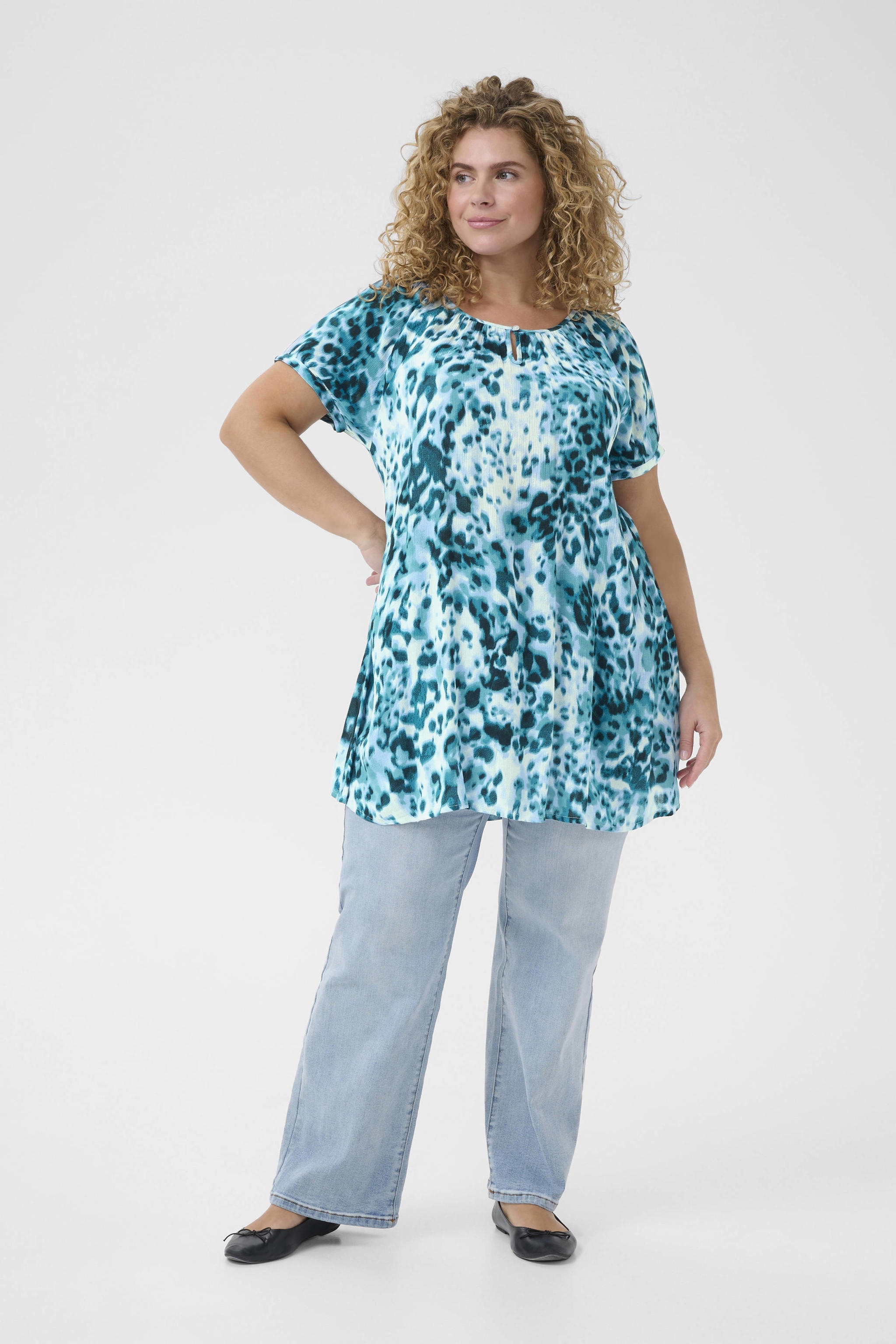 Kaffe Curve tuniek blauw kopen? | Morgen in huis | wehkamp
