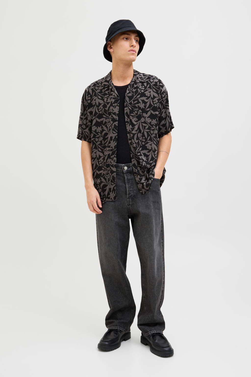 JACK & JONES casual overhemd zwart | wehkamp