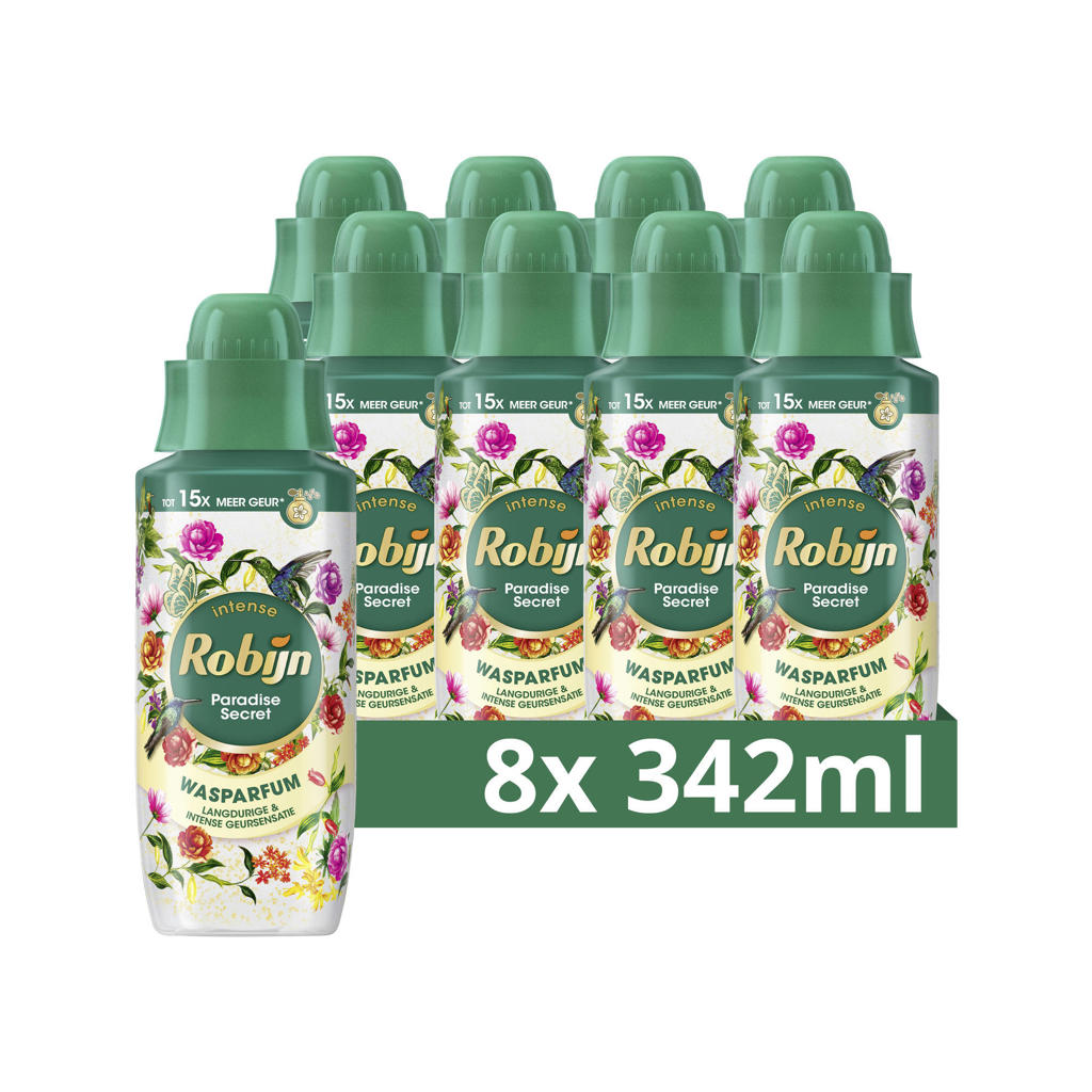 Robijn Intense Paradise Secret wasparfum - 8 x 342 ml | wehkamp