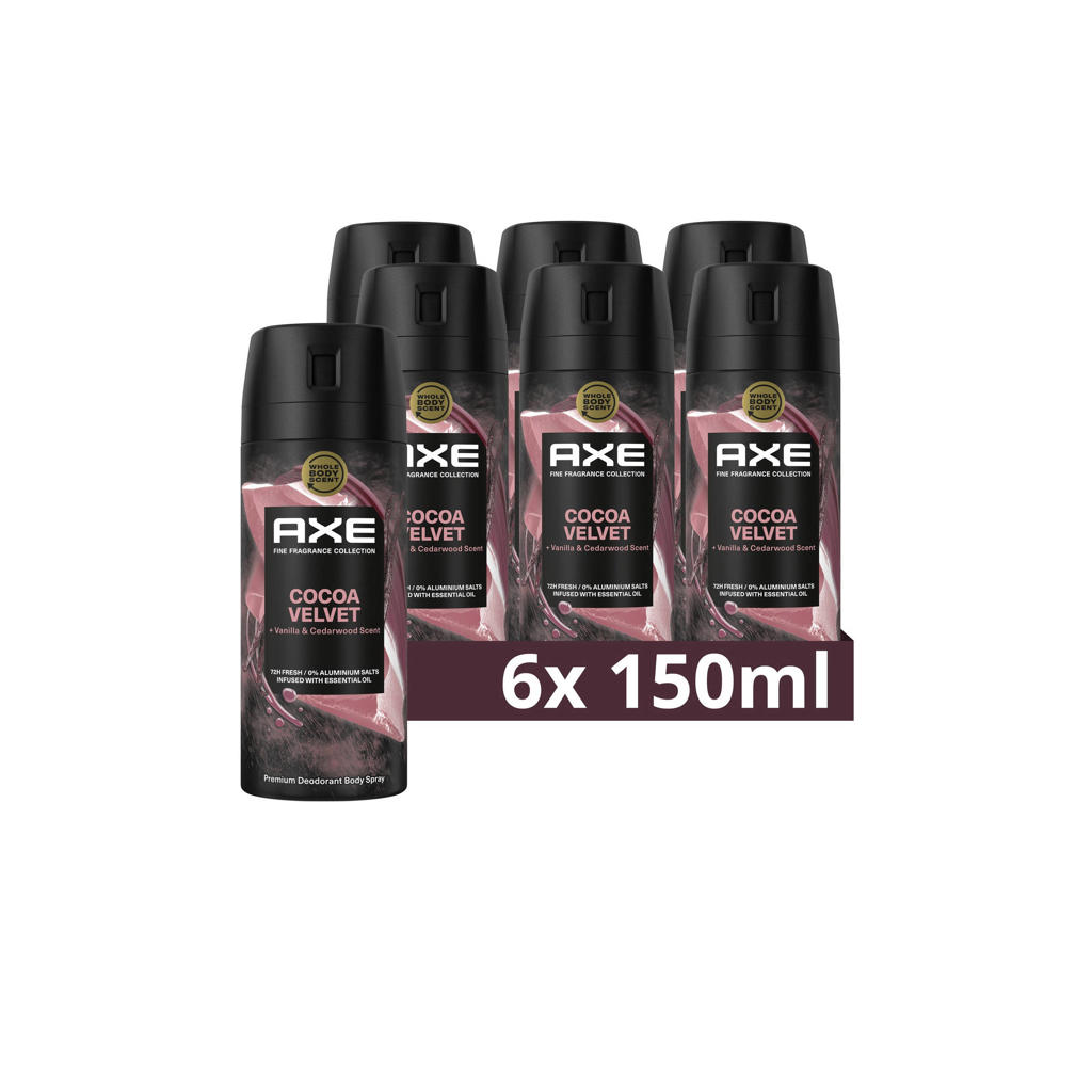 Axe Fine Fragrance Collection Cocoa Velvet Premium deodorant bodyspray - 6 x 150 ml | wehkamp