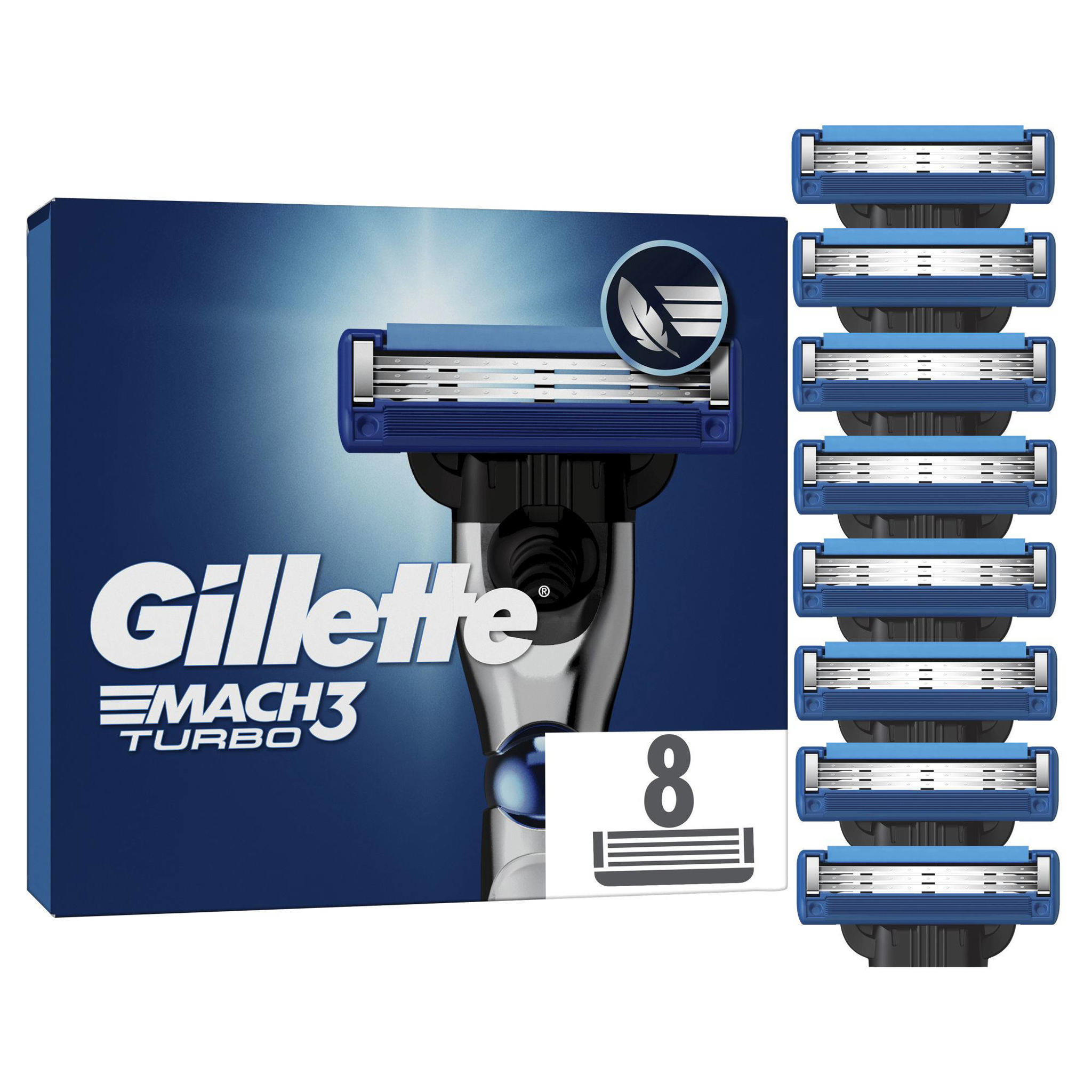 Gillette Mach3 Turbo Scheermesjes - 8 stuks | wehkamp