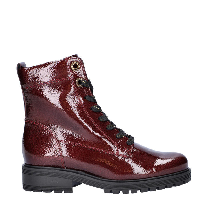 Gabor lakleren veterboots bordeaux | wehkamp