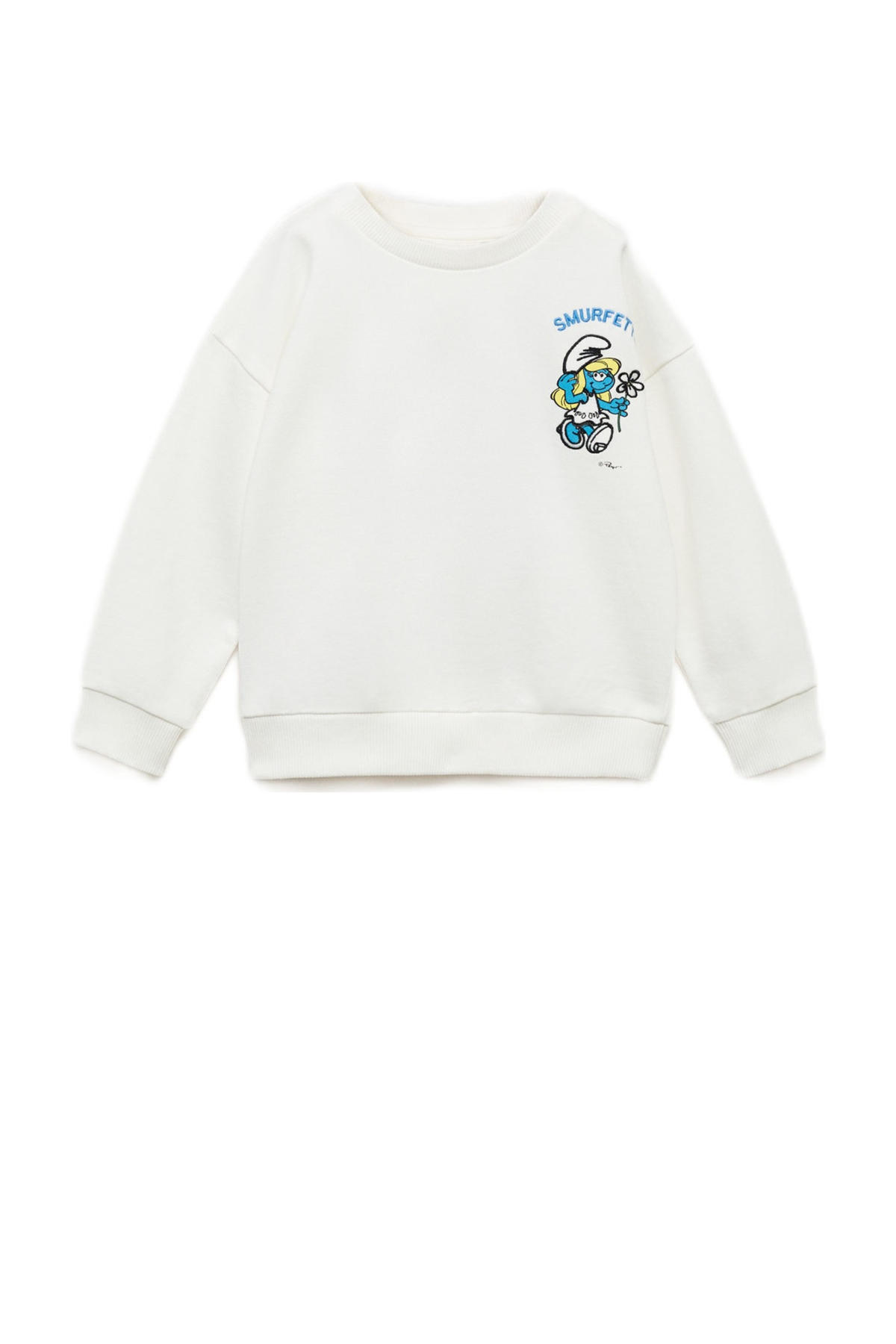 Mango Kids Smurfen sweater wit | wehkamp