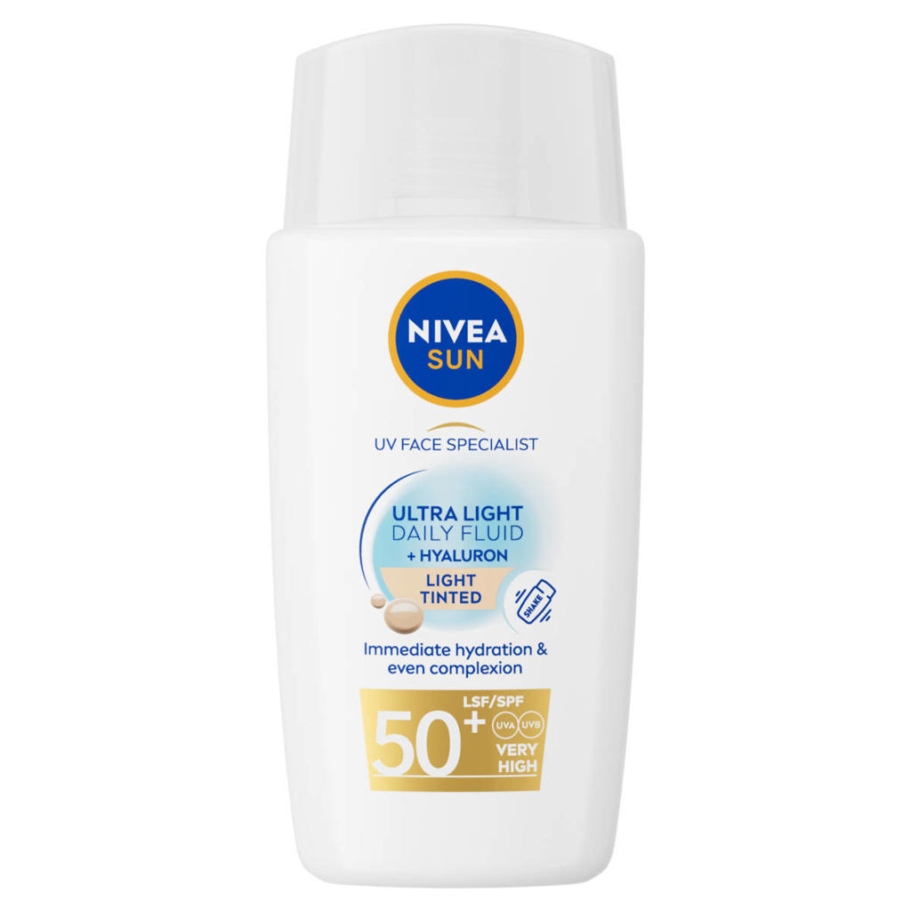 NIVEA SUN UV Face Specialist Ultra Light Daily Fluid Light Tinted ...
