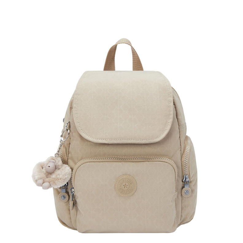Kipling rugzak City Zip Mini beige | wehkamp