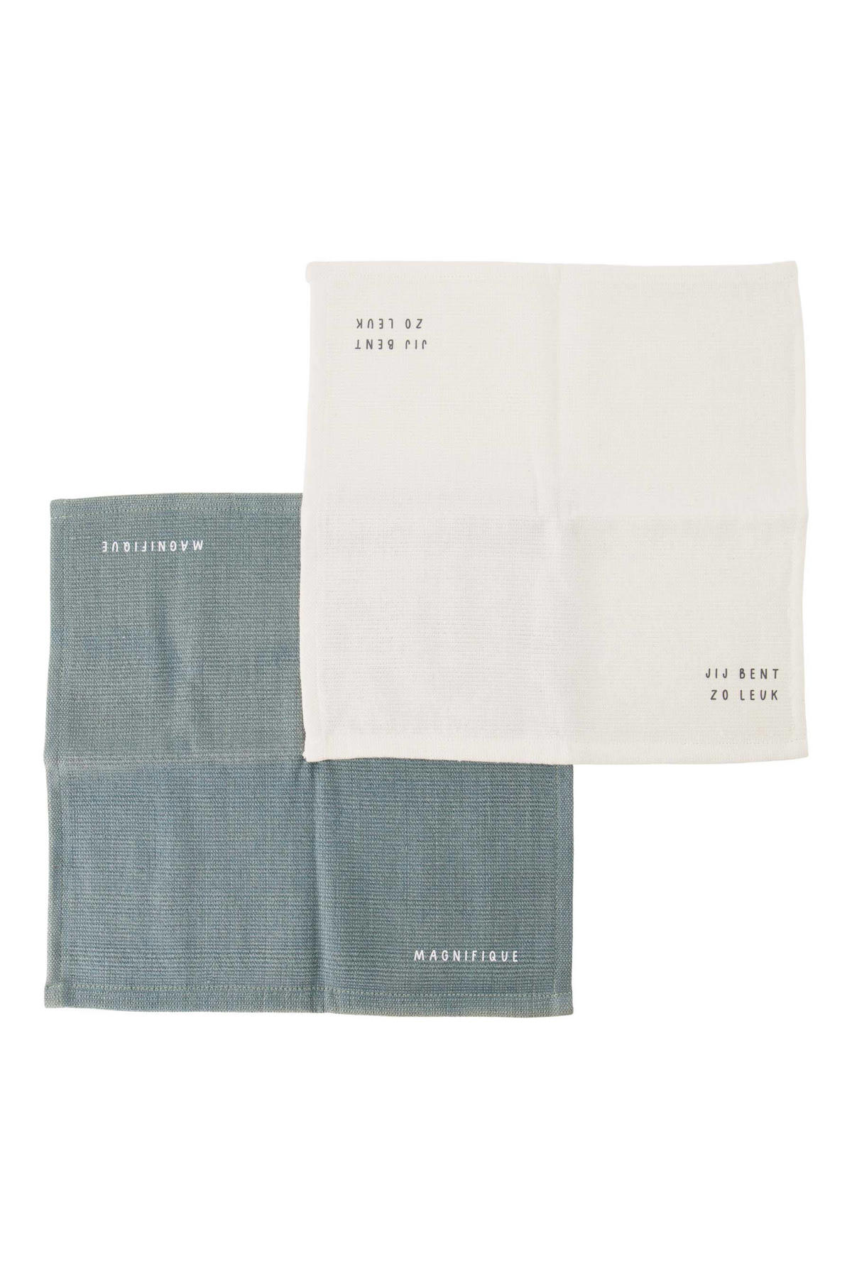 Zusss vaatdoek 'Zo leuk' (set van 2) (24x24 cm) | wehkamp