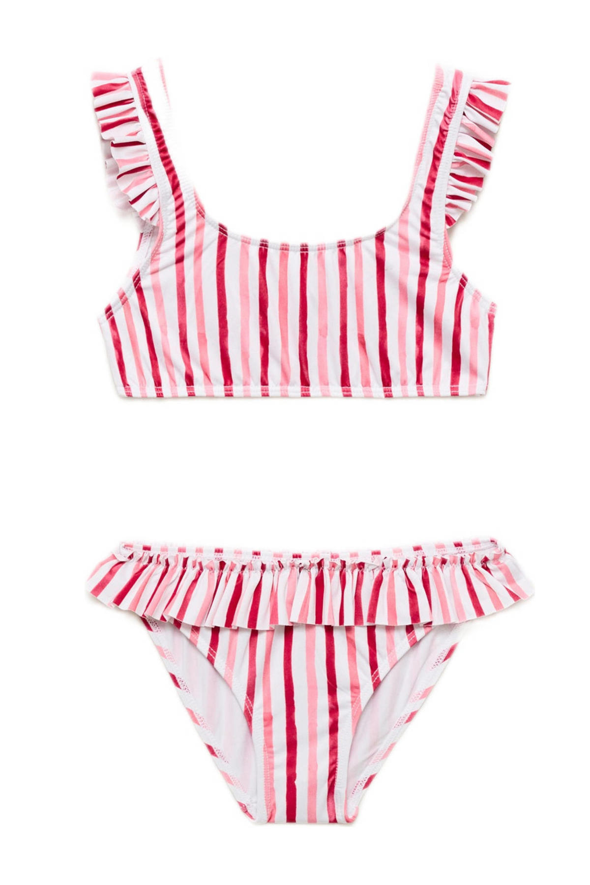 Mango Kids bikini roze/lichtroze/wit | wehkamp