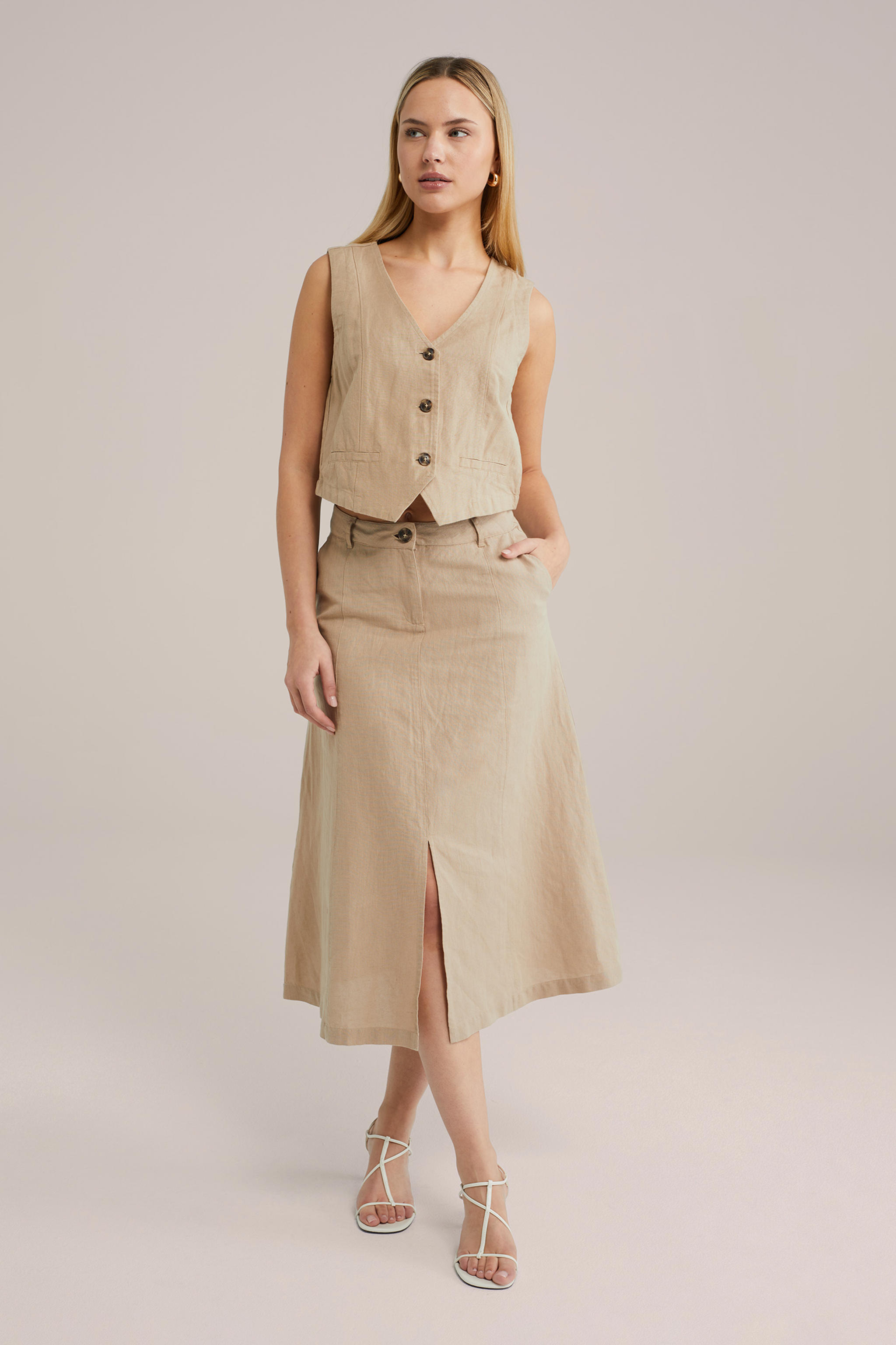 WE Fashion midi rok beige kopen? | Morgen in huis | wehkamp