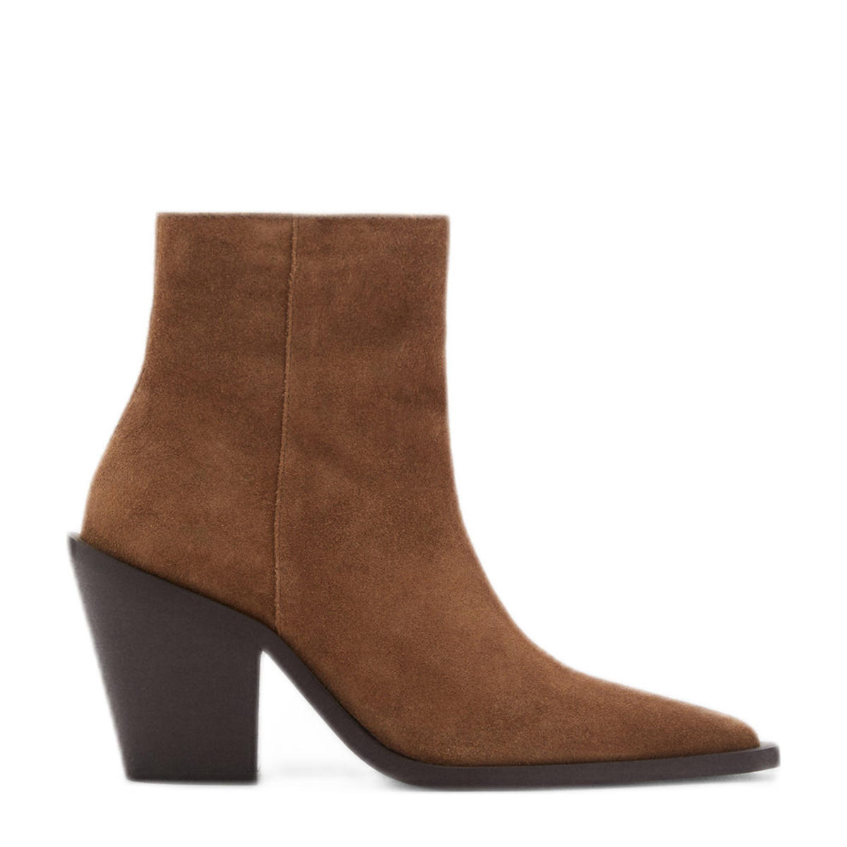 Mango suède cowboylaarzen cognac | wehkamp