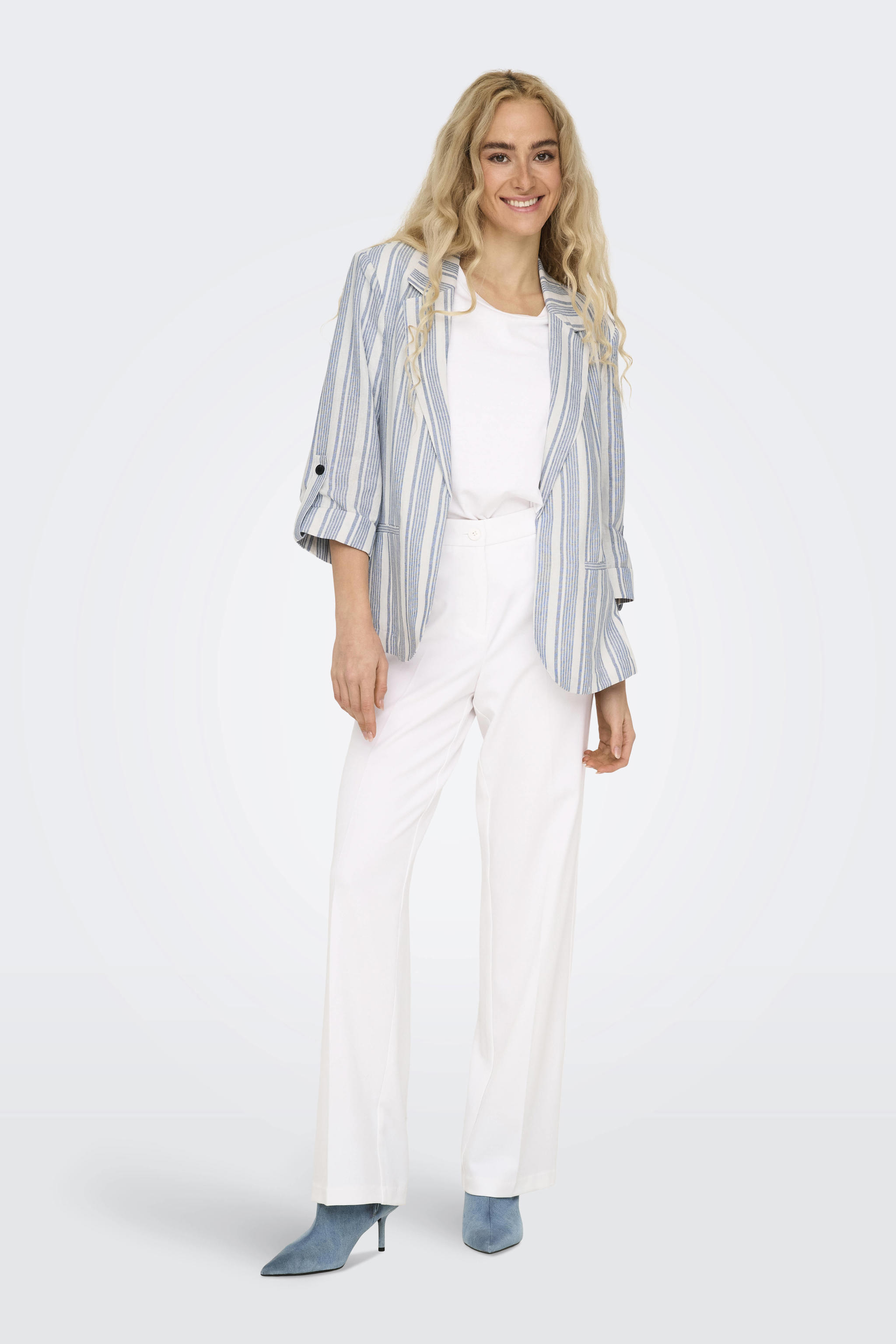 ONLY regular blazer grijsblauw | wehkamp