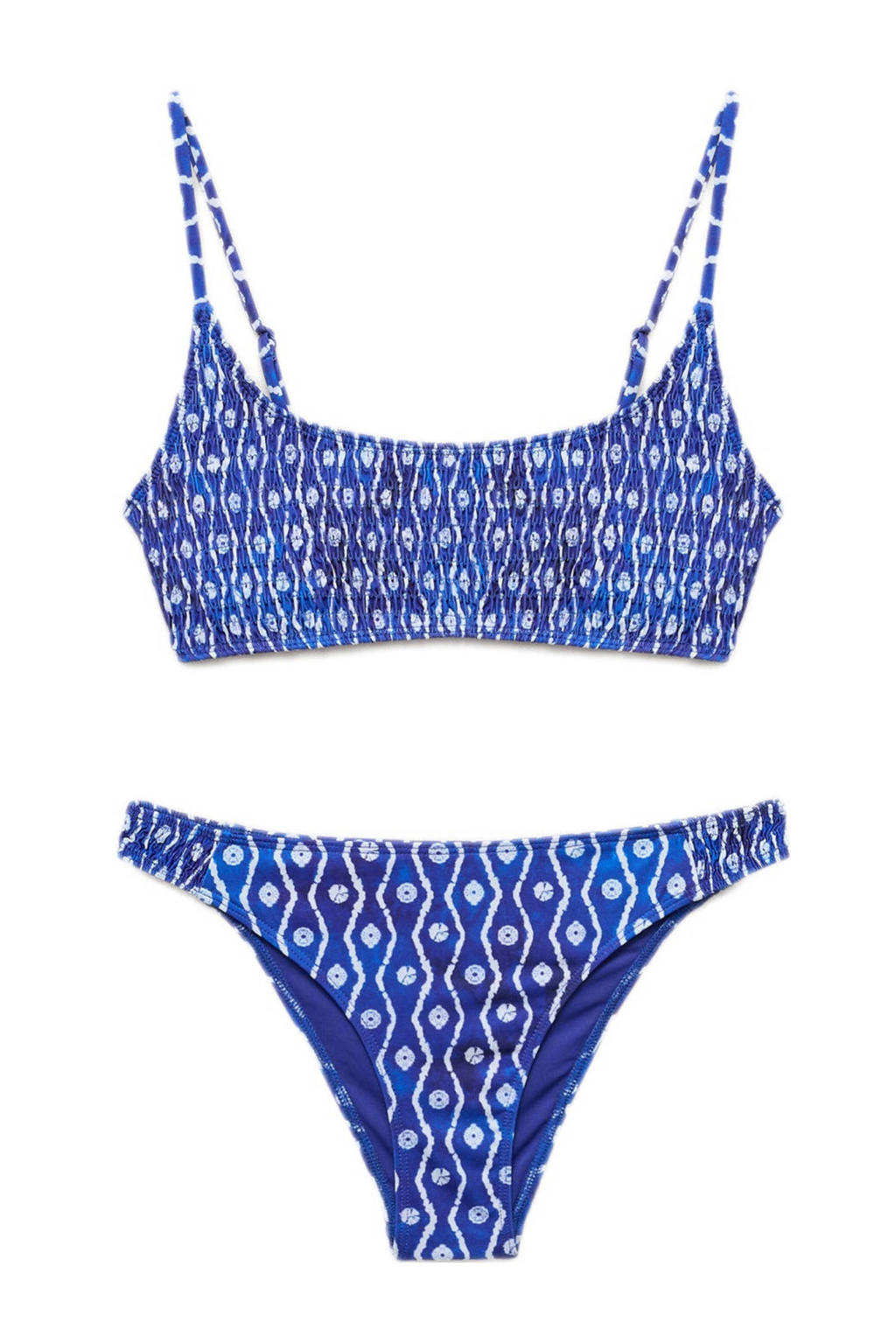 MANGO TEEN bikini kobaltblauw/wit | wehkamp