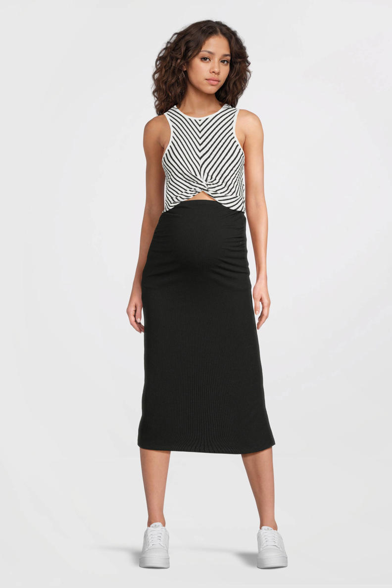 ONLY MATERNITY zwangerschaps cropped top zwart | wehkamp