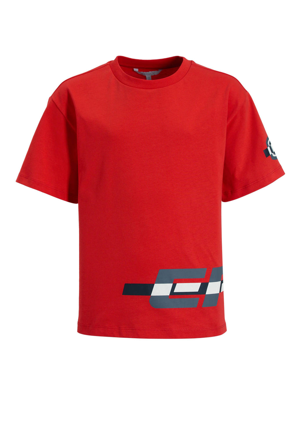 Coolcat relaxed T-shirt met printopdruk Dylan rood | wehkamp
