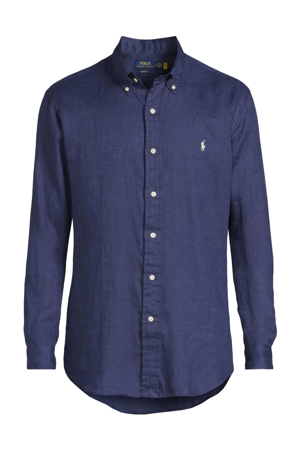 Polo Ralph Lauren linnen casual overhemd donkerblauw | wehkamp