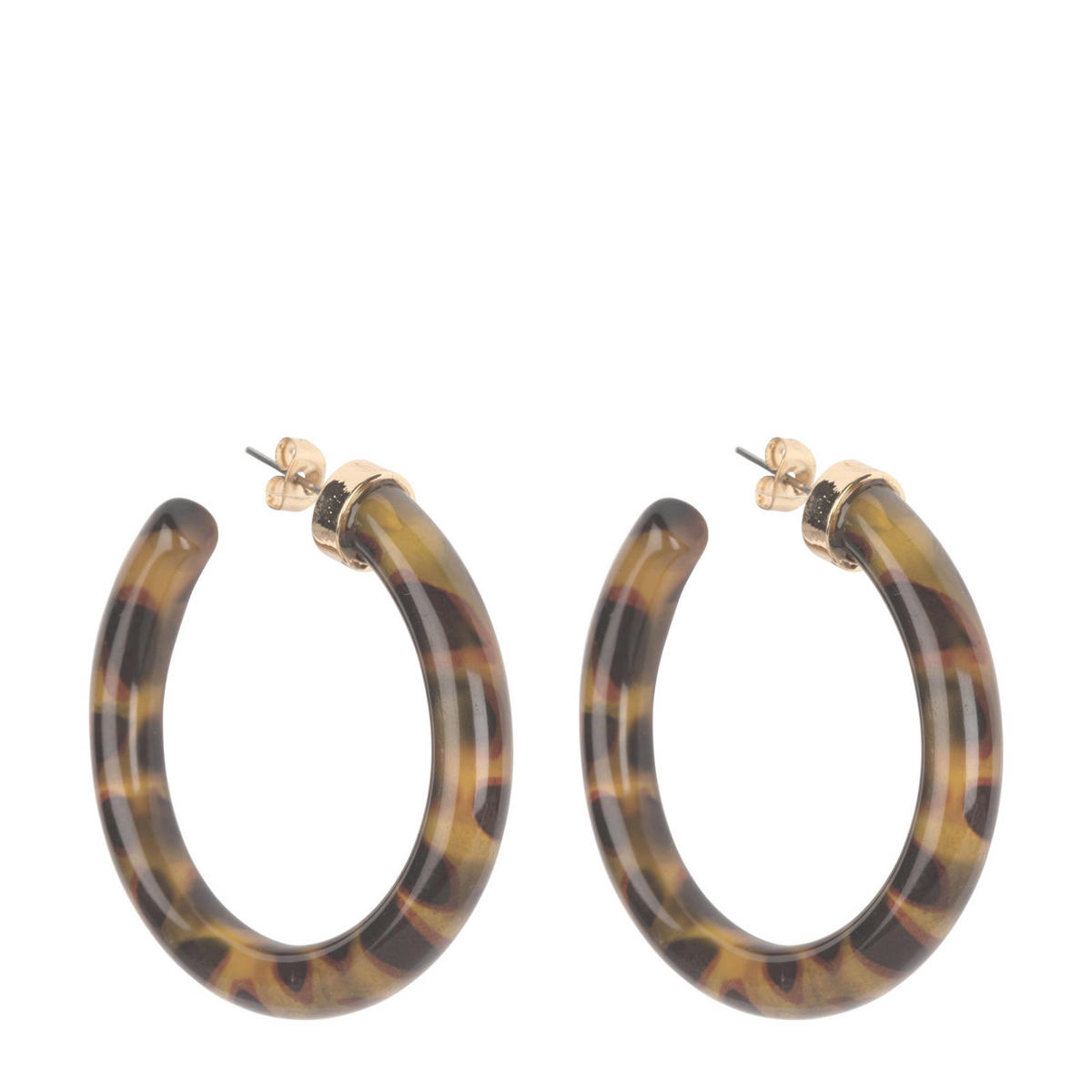 Club Manhattan oorbellen Carnival Hoops donkerbruin | wehkamp