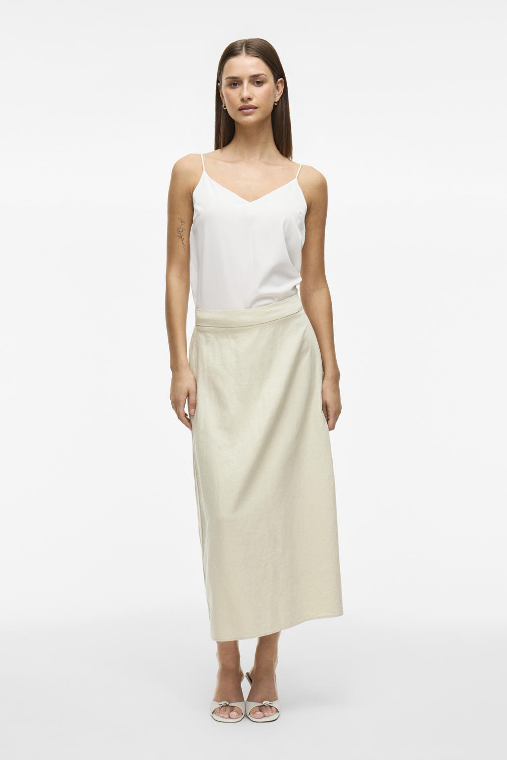 VILA linnen A-lijn rok zand kopen? | Morgen in huis | wehkamp