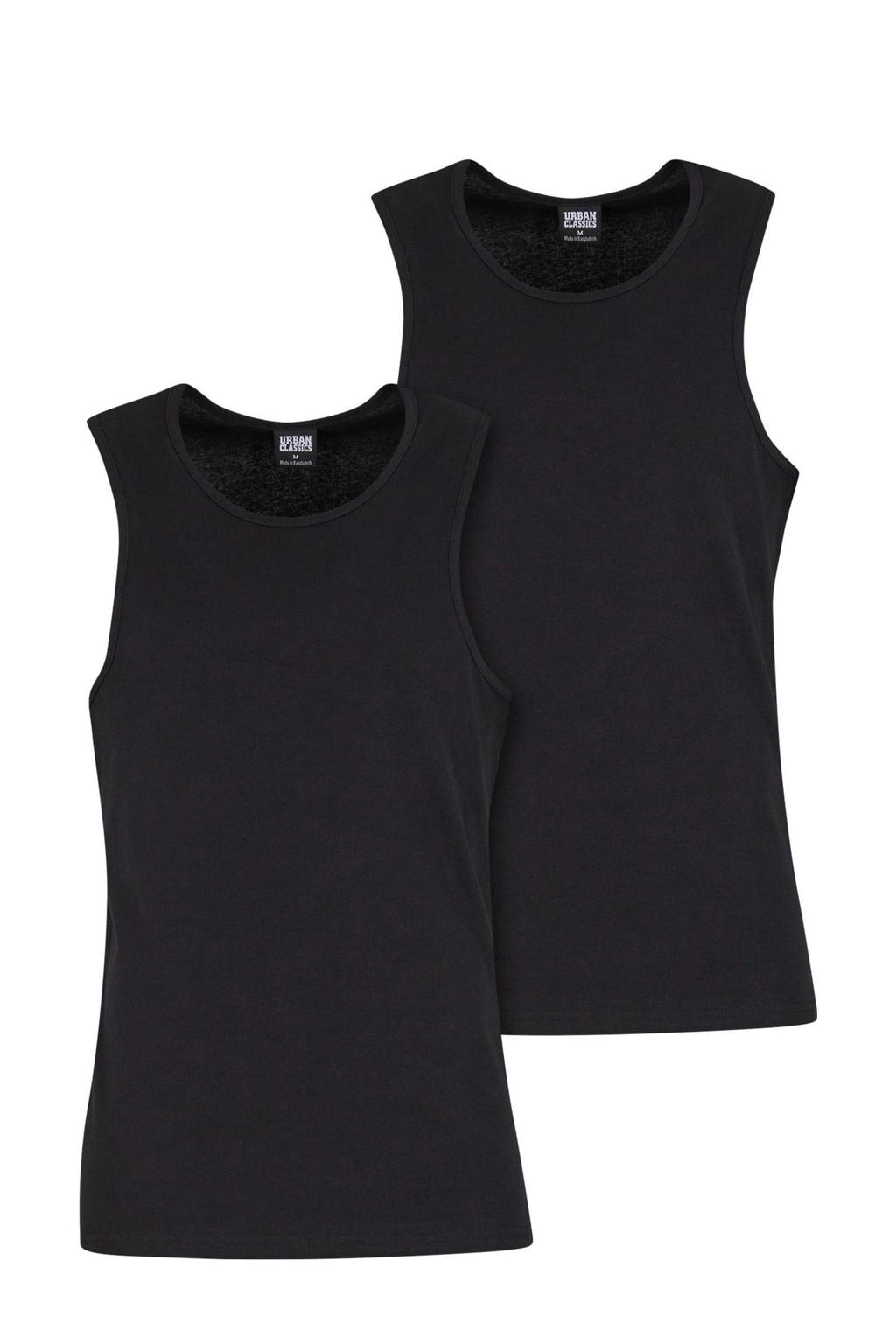 Urban Classics regular singlet zwart - (set van 2) | wehkamp