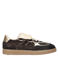Babouche Ira-125m leren sneakers met ponyhair donkerbruin/goud | wehkamp