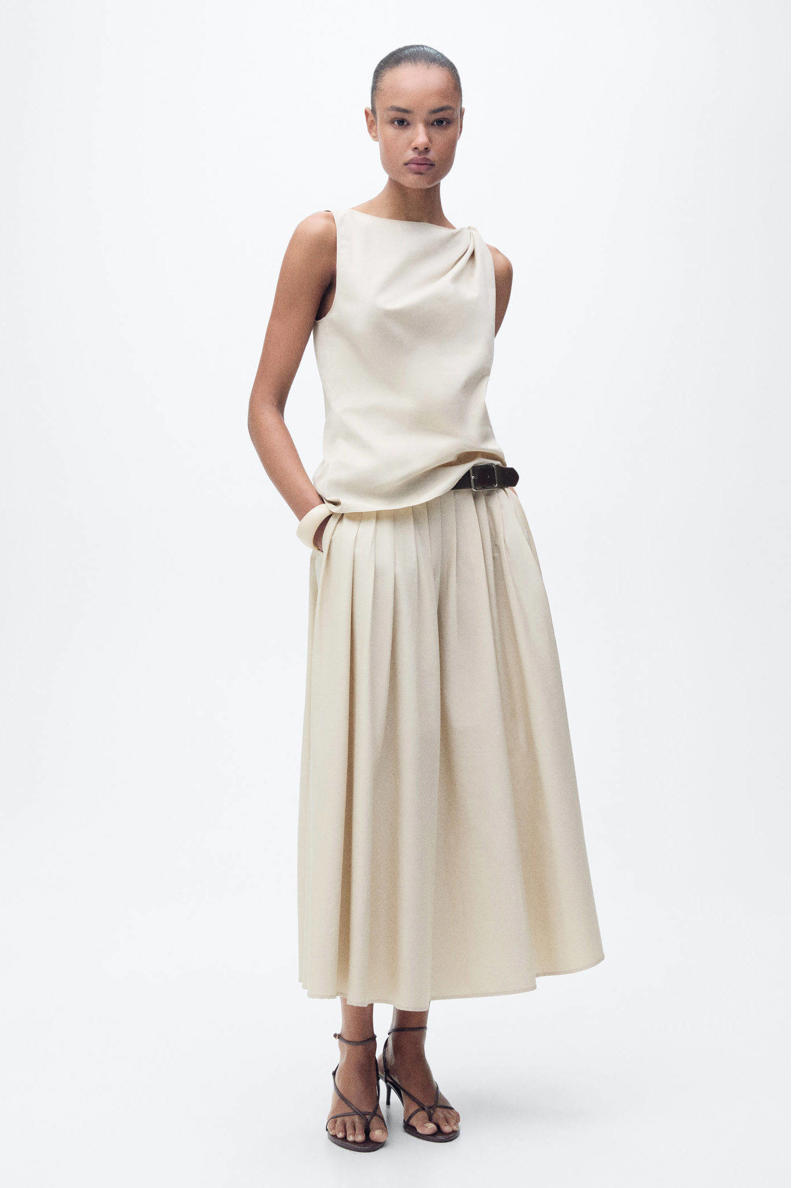 Mango A-lijn rok zand kopen? | Morgen in huis | wehkamp