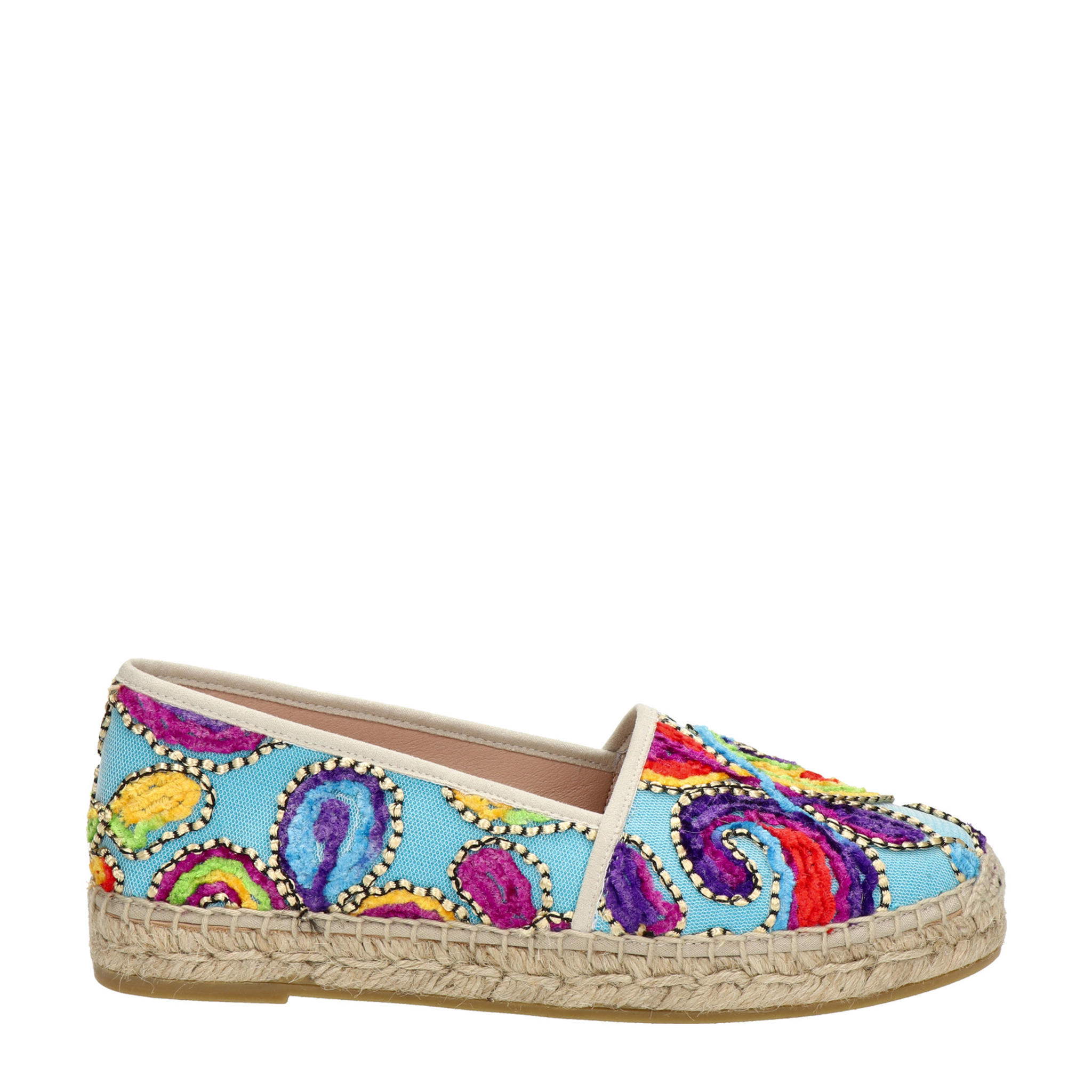 Nelson espadrilles turquoise multi | wehkamp