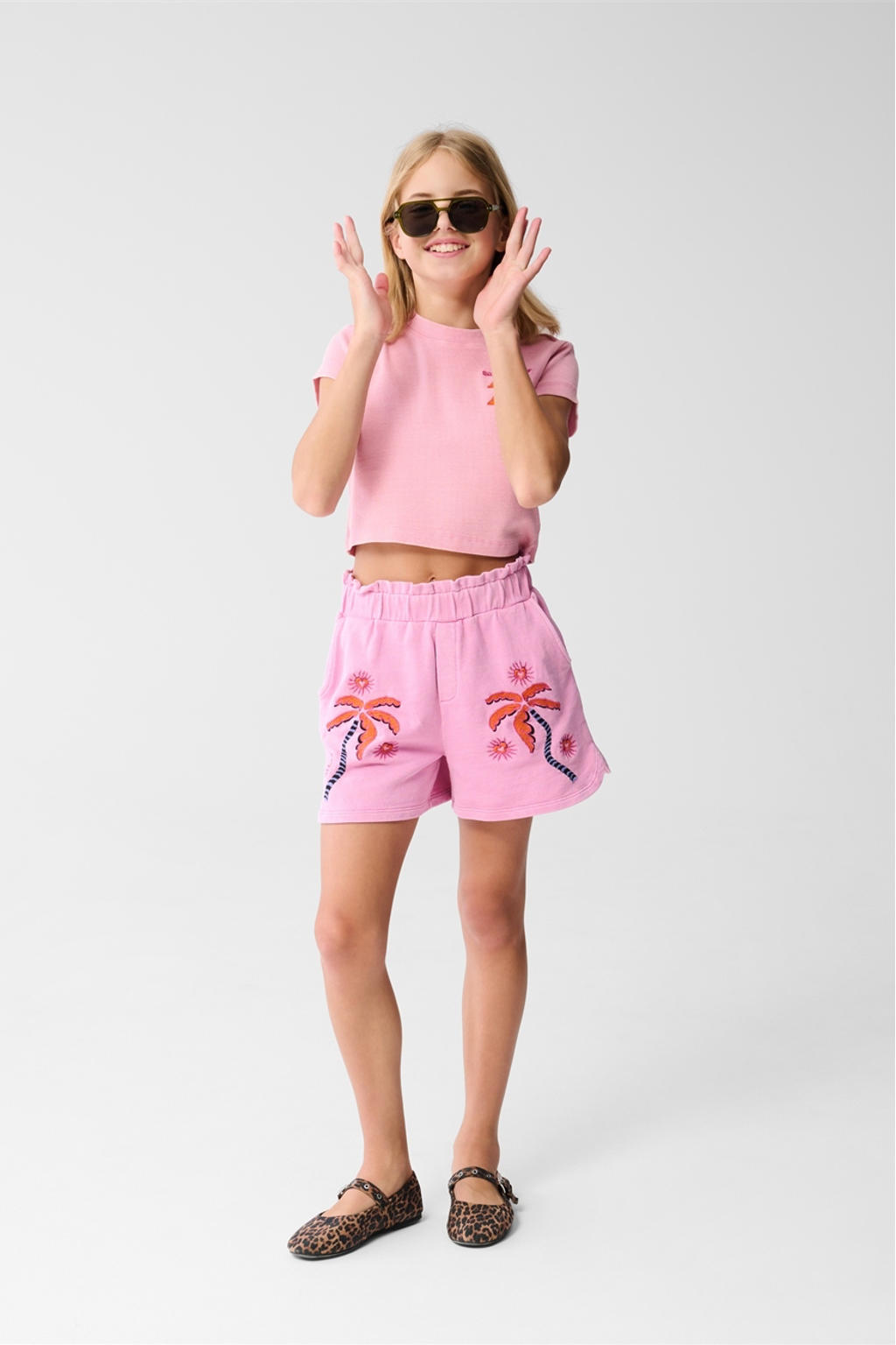 Shoeby regular sweatshort roze | wehkamp