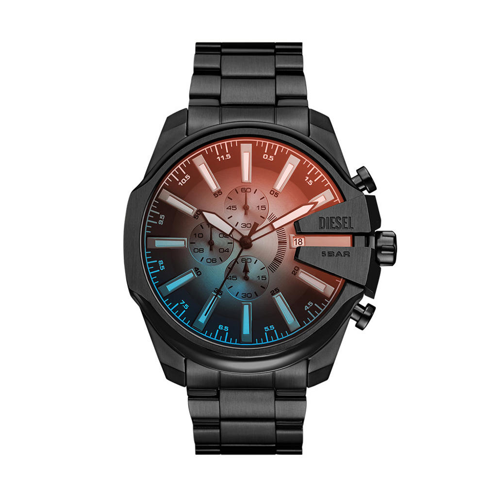 Diesel horloge DZ4689 Mega Chief Slim zwart | wehkamp