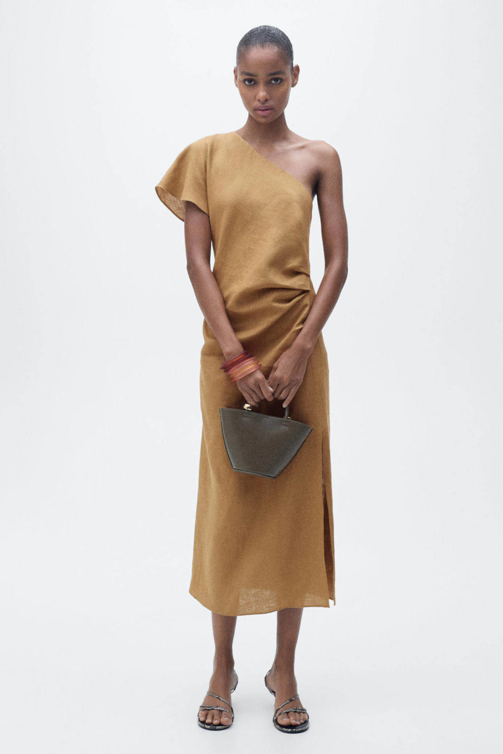 Mango midi jurk camel kopen? | Morgen in huis | wehkamp