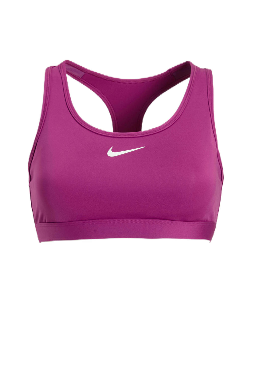 Nike level 1 sportbh Swoosh paars | wehkamp