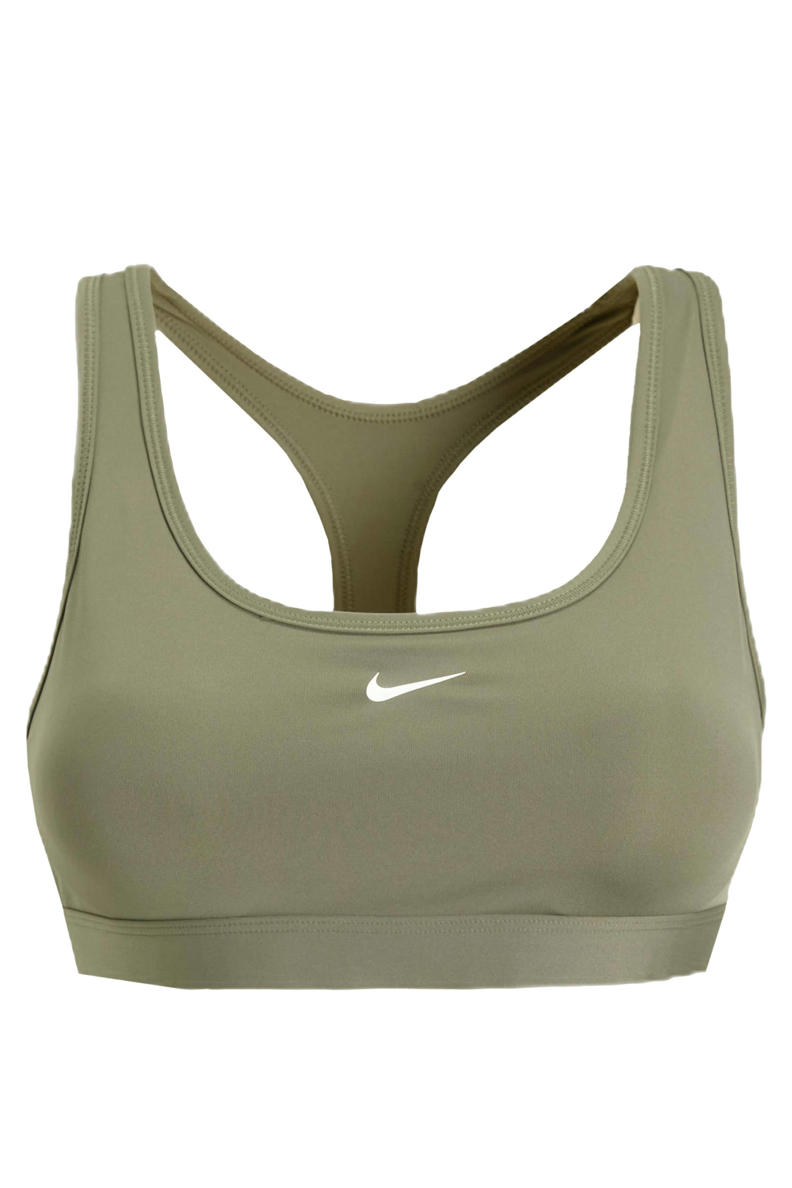 Nike level 1 sportbh Swoosh groen | wehkamp