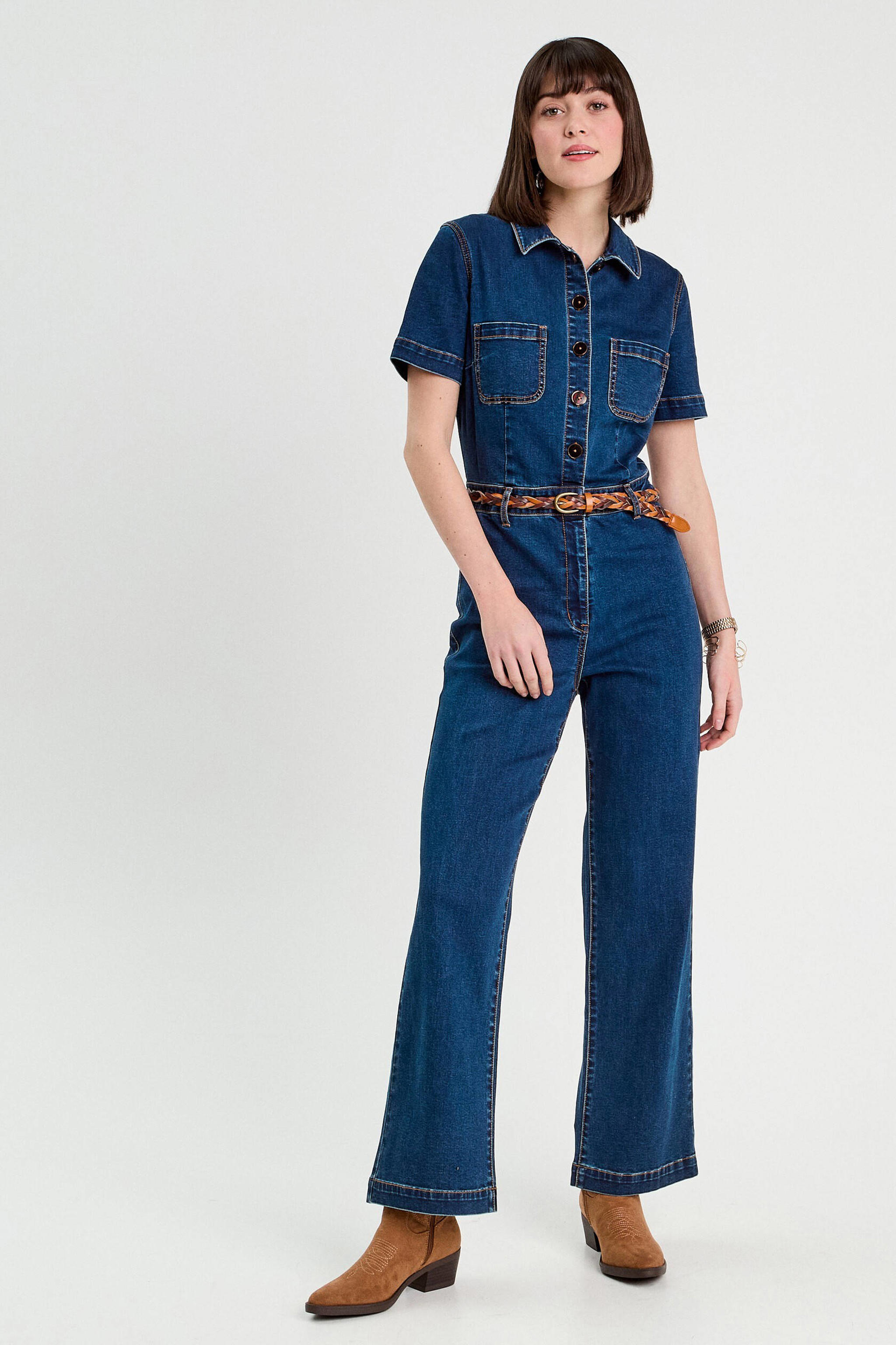 Cache Cache denim jumpsuit medium blue denim | wehkamp