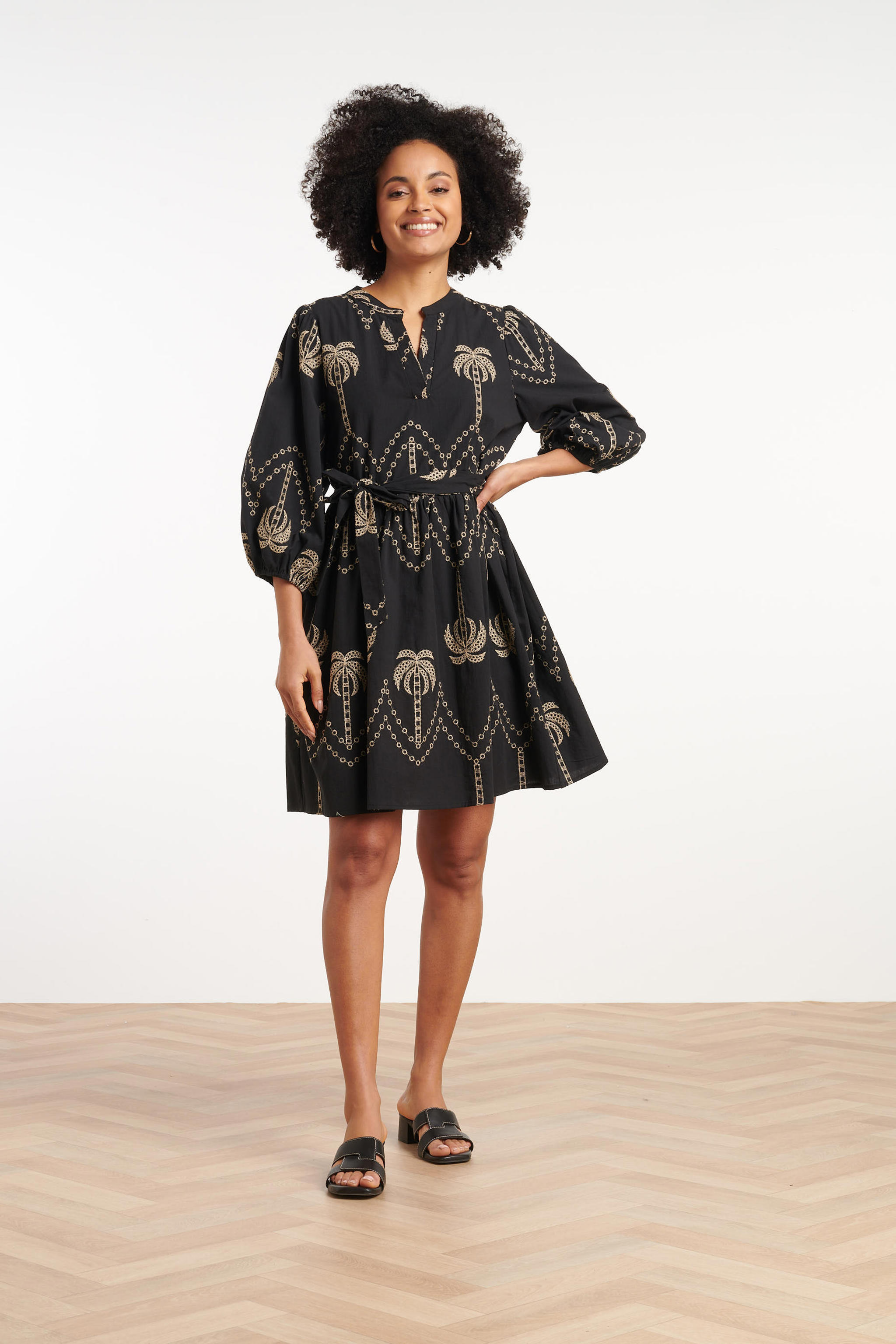 Smashed Lemon zomerjurk zwart | wehkamp