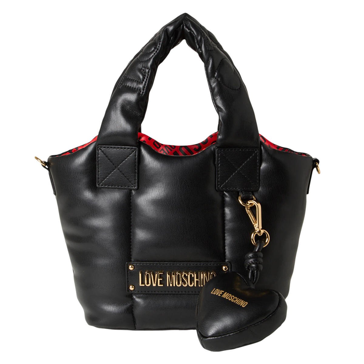 Love Moschino mini shopper Puffy Logo zwart | wehkamp