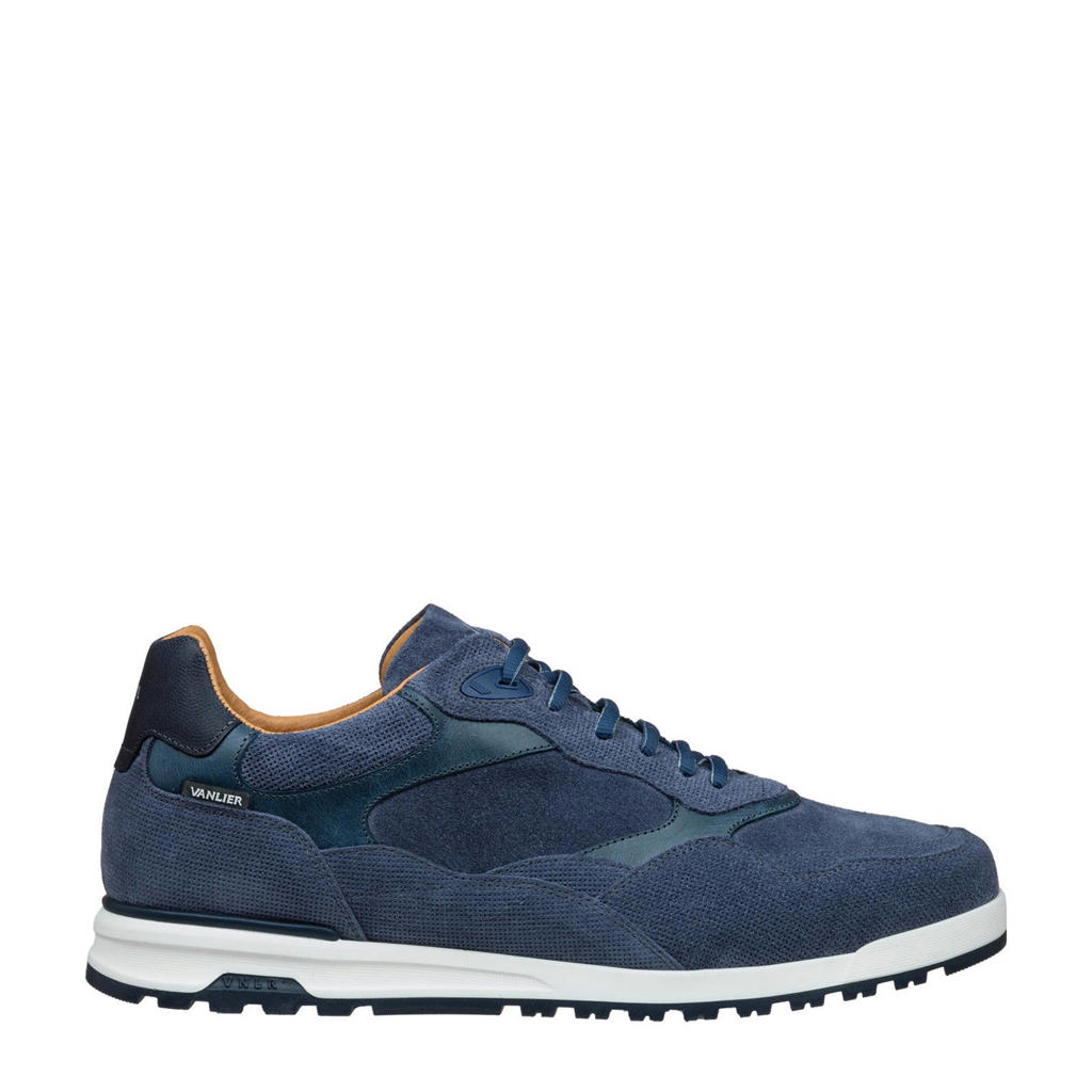 Van Lier Ravello suède sneakers blauw | wehkamp