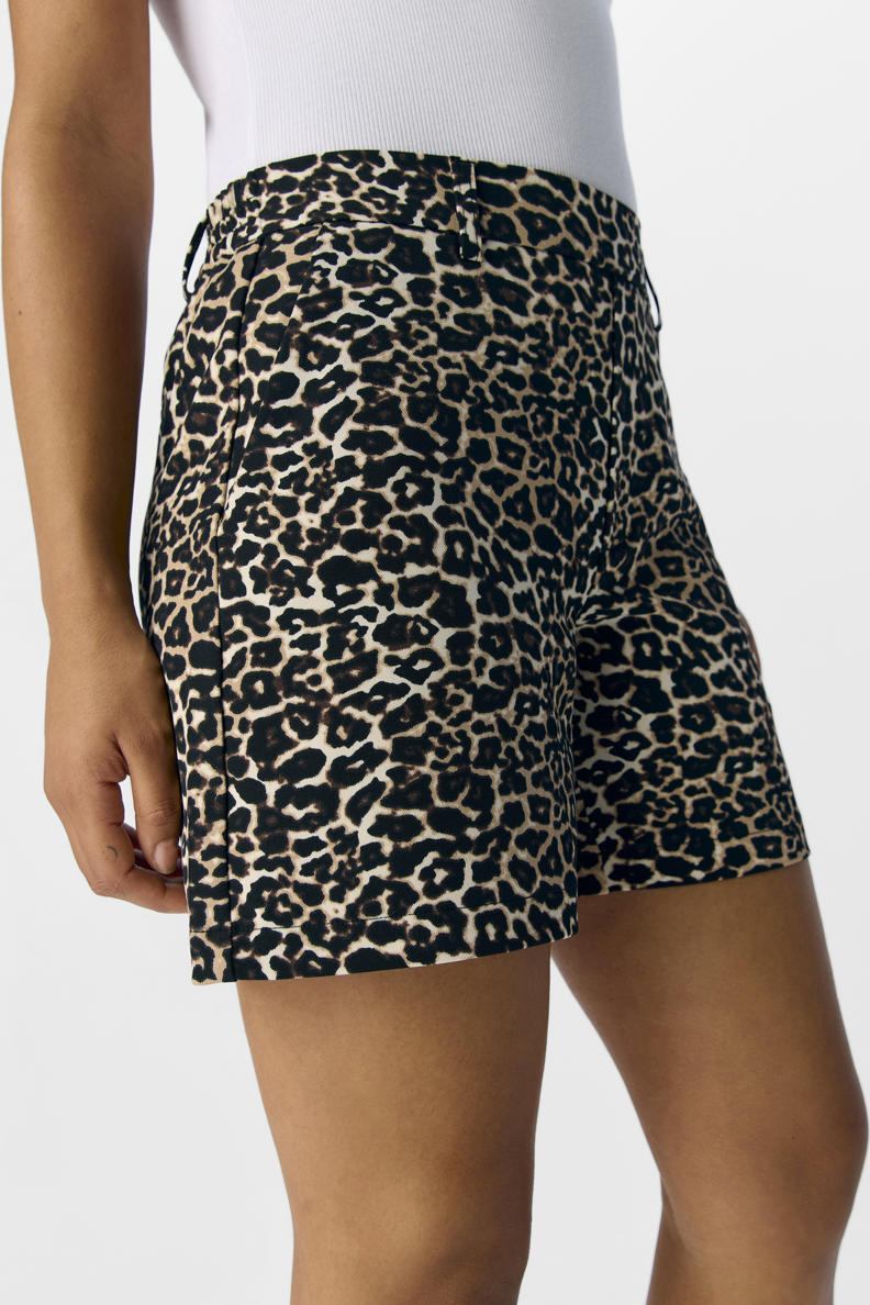 OBJECT wide leg regular waist casual short ecru | wehkamp